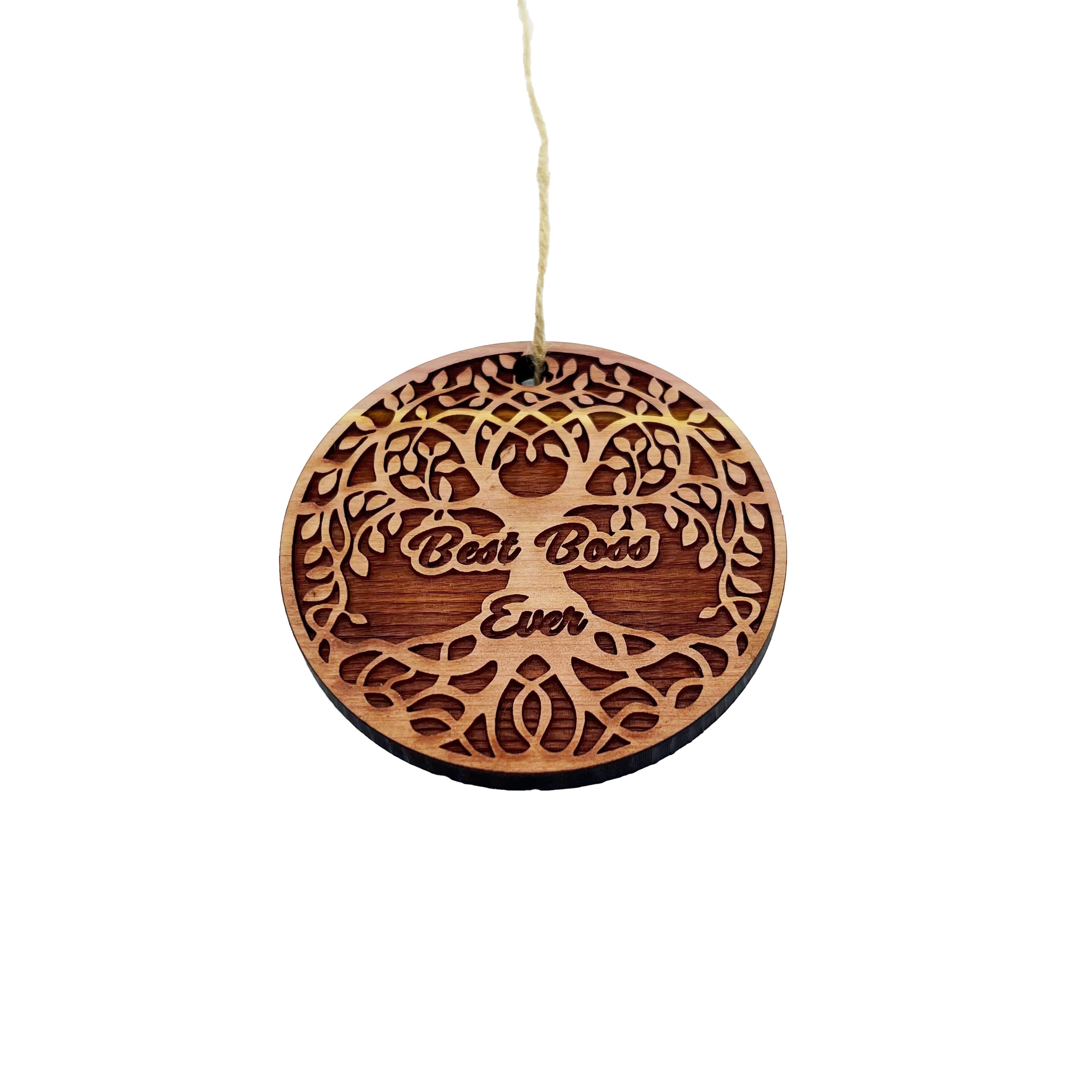 Best Boss Ever Celtic Tree of Life - Cedar Ornament - Walmart.com
