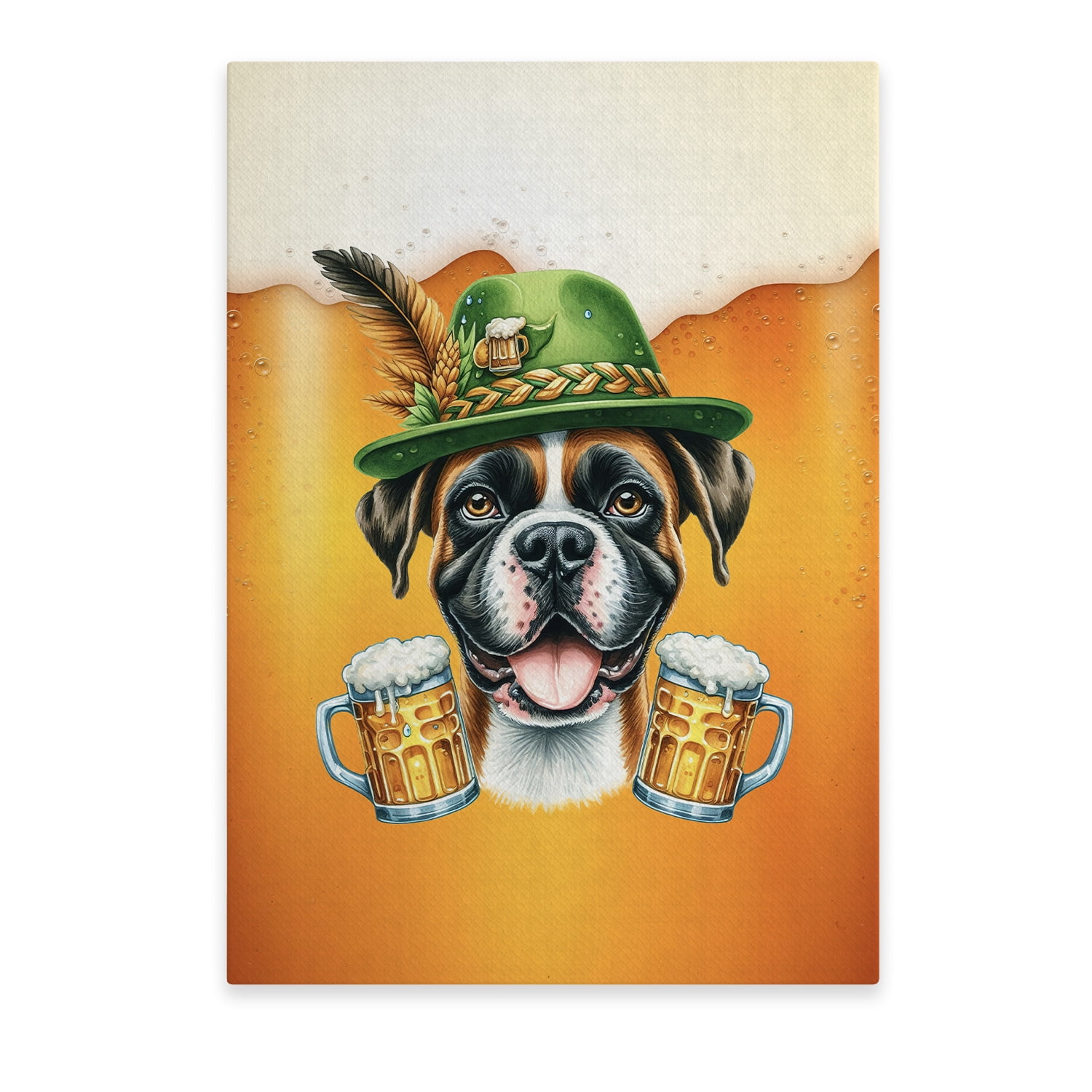 Best Boxer Dad Proud Beer Lover Happy Oktoberfest Vertical Matte Canvas ...