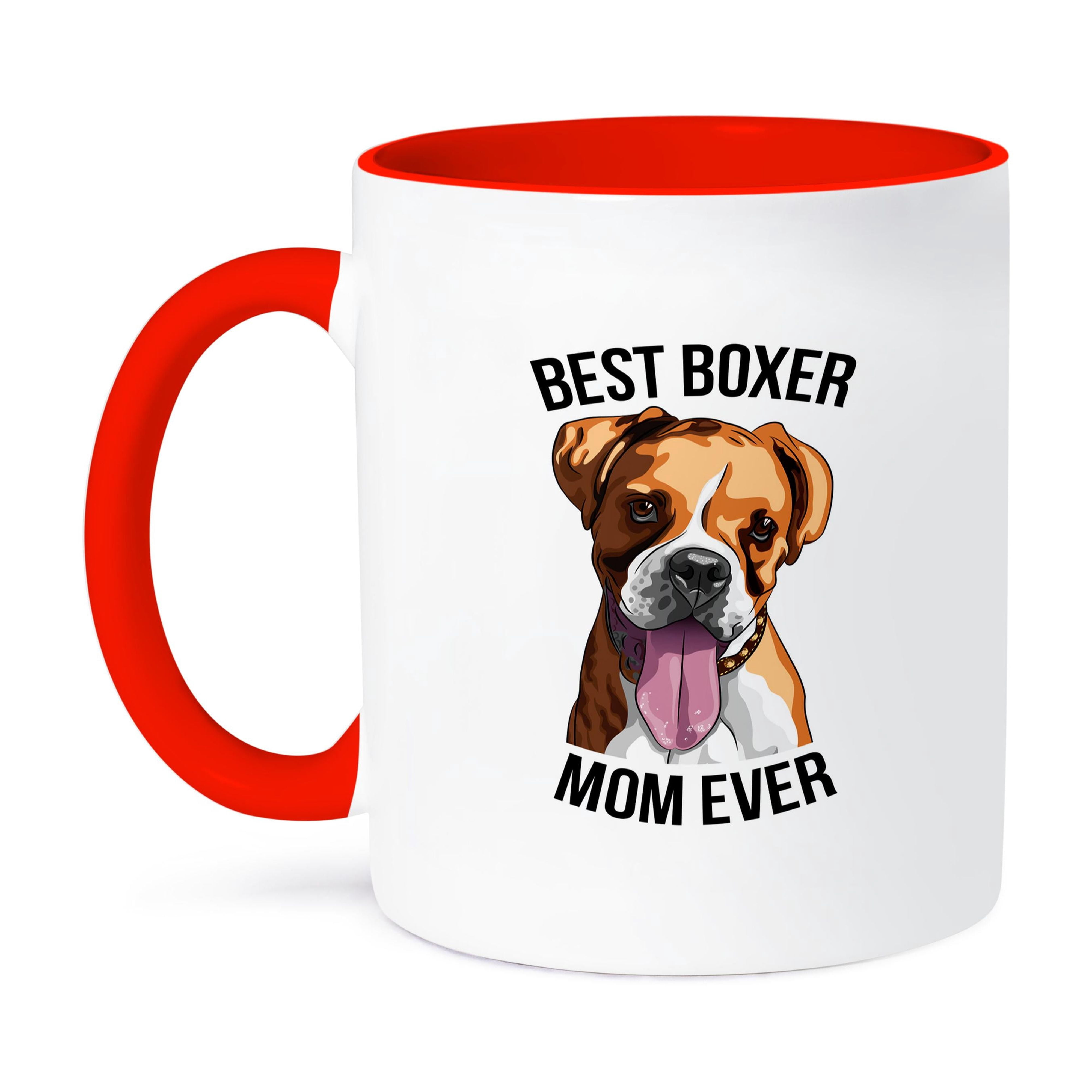 3dRose, Best Boxer Mom Ever, 15oz Two-Tone Red Mug - Walmart.com