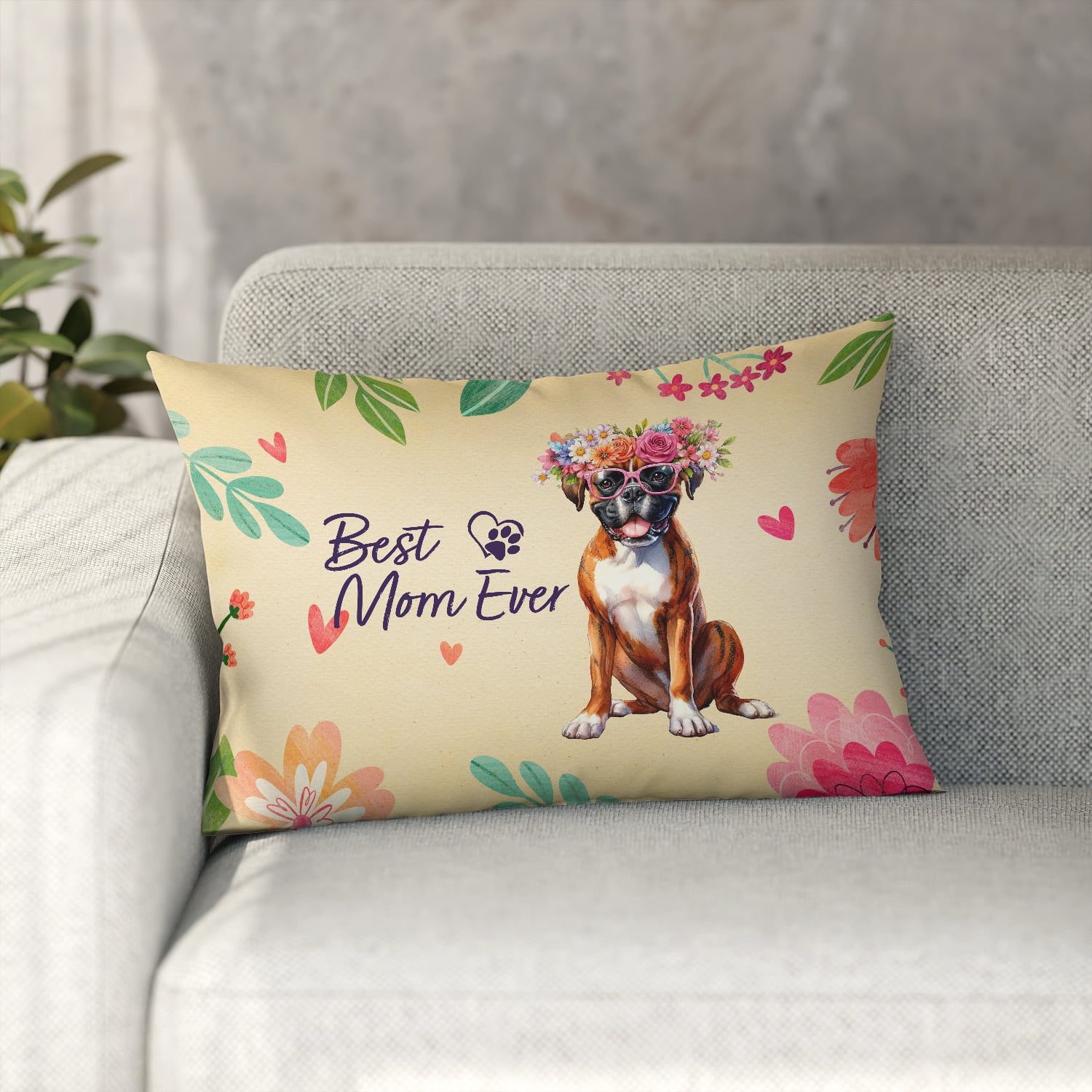 Best Boxer Mom Ever Happy Mother's Day Pillowcase Double Sided Boxers ...