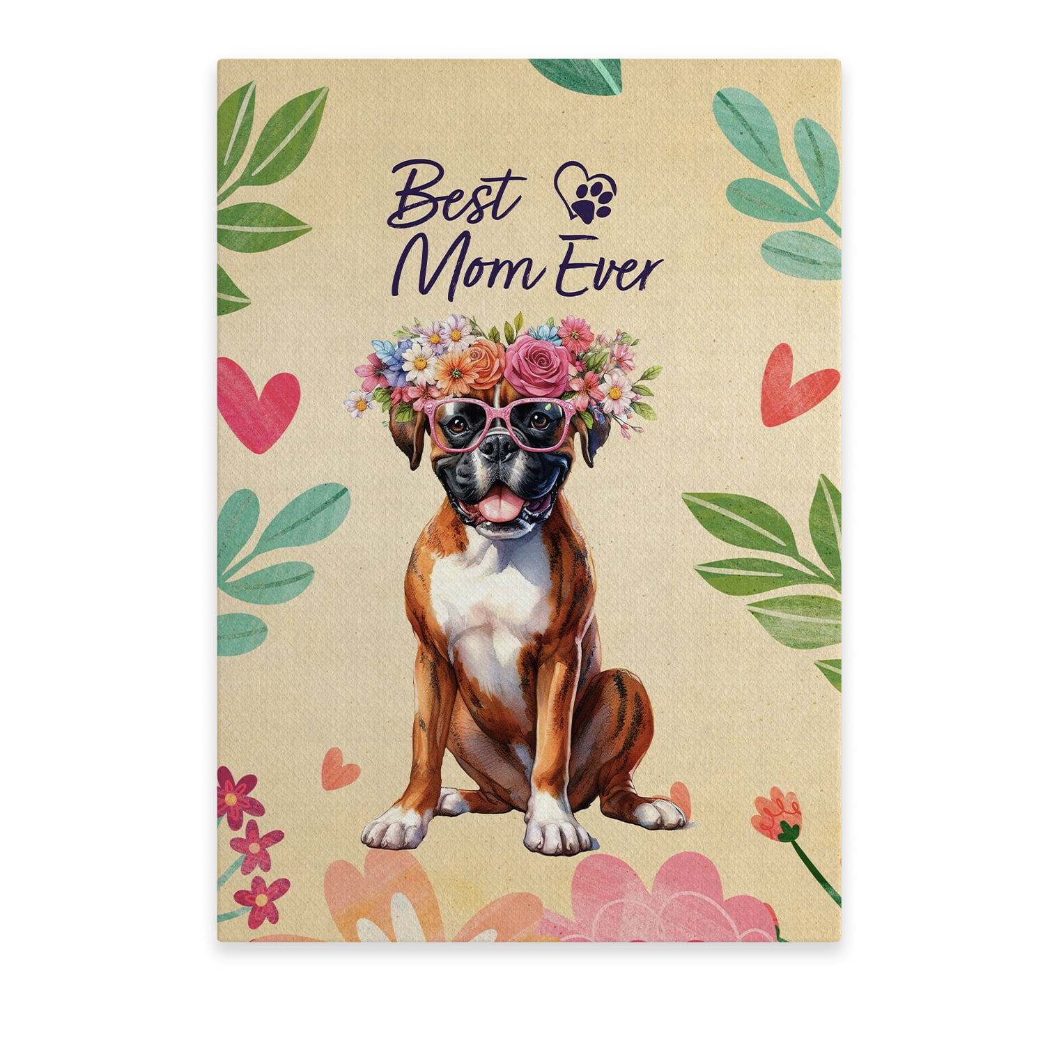 Best Boxer Mom Ever Happy Mother's Day Vertical Matte Canvas Poster ...