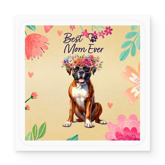 Best Boxer Mom Ever Happy Mother's Day Vinyl Sticker Boxers Dog Lover ...