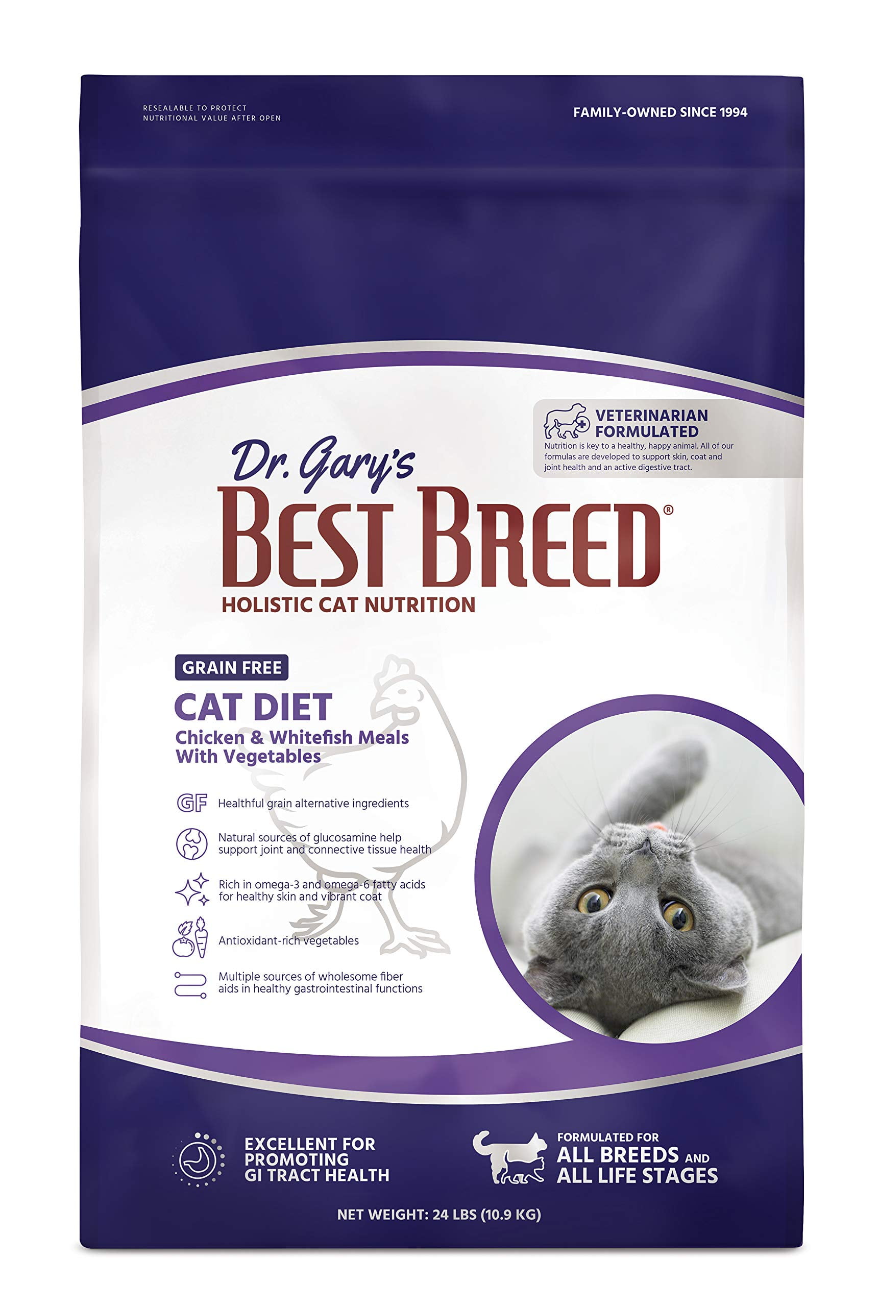 Best Breed Dr. Gary's Grain Free Cat Diet Slow-Cooked in USA [Natural ...