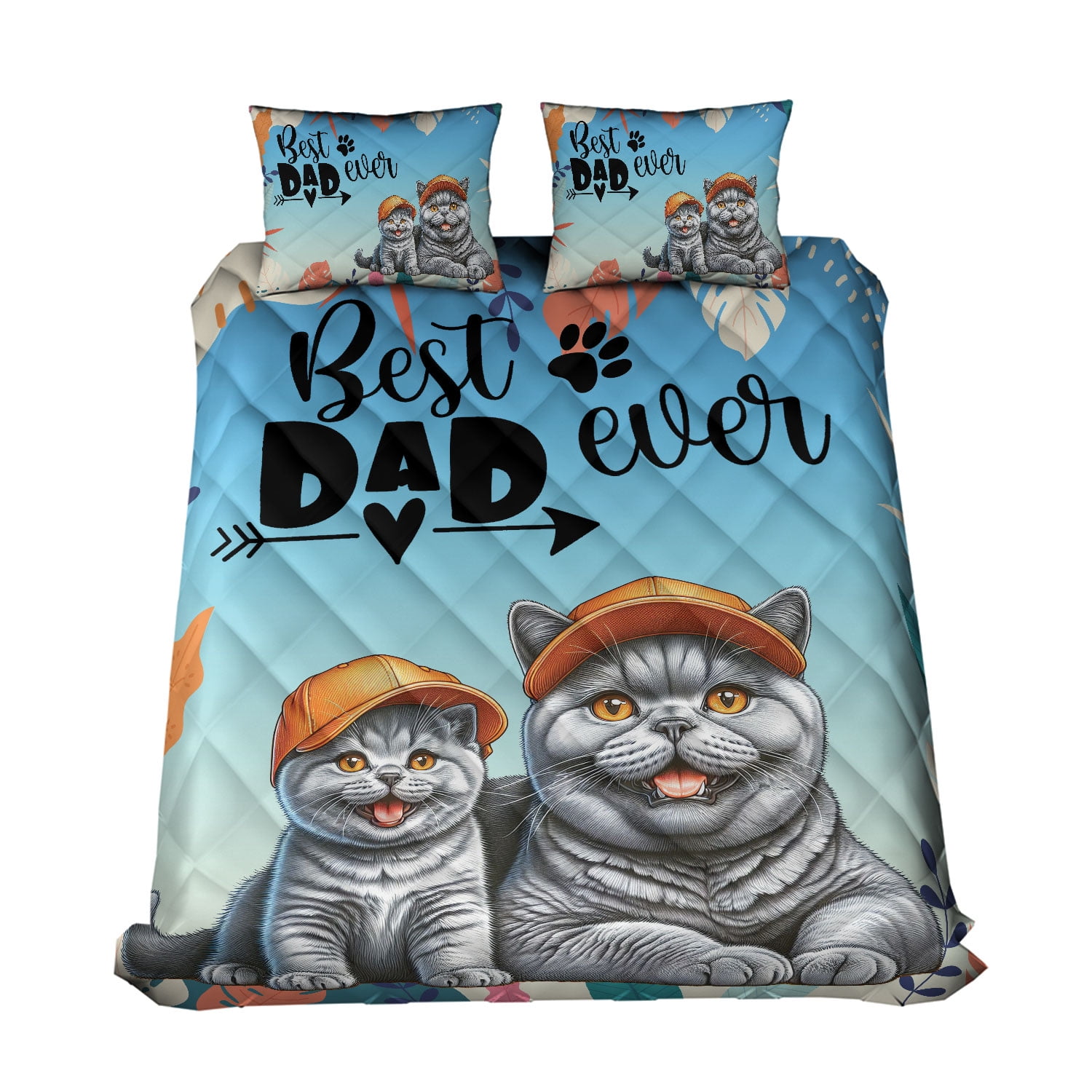 Best British Shorthair Dad Ever Happy Father's Day Quilt Bedding Set ...