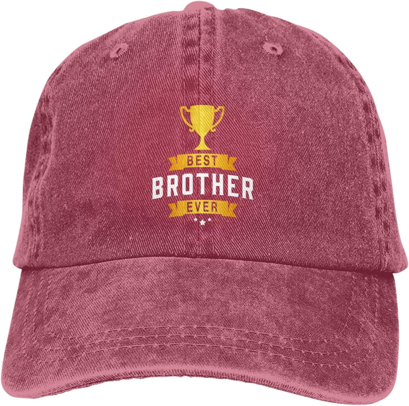 Best Brother Ever Funny Hat Adjustable Denim Baseball Cap Black Dad Hat ...