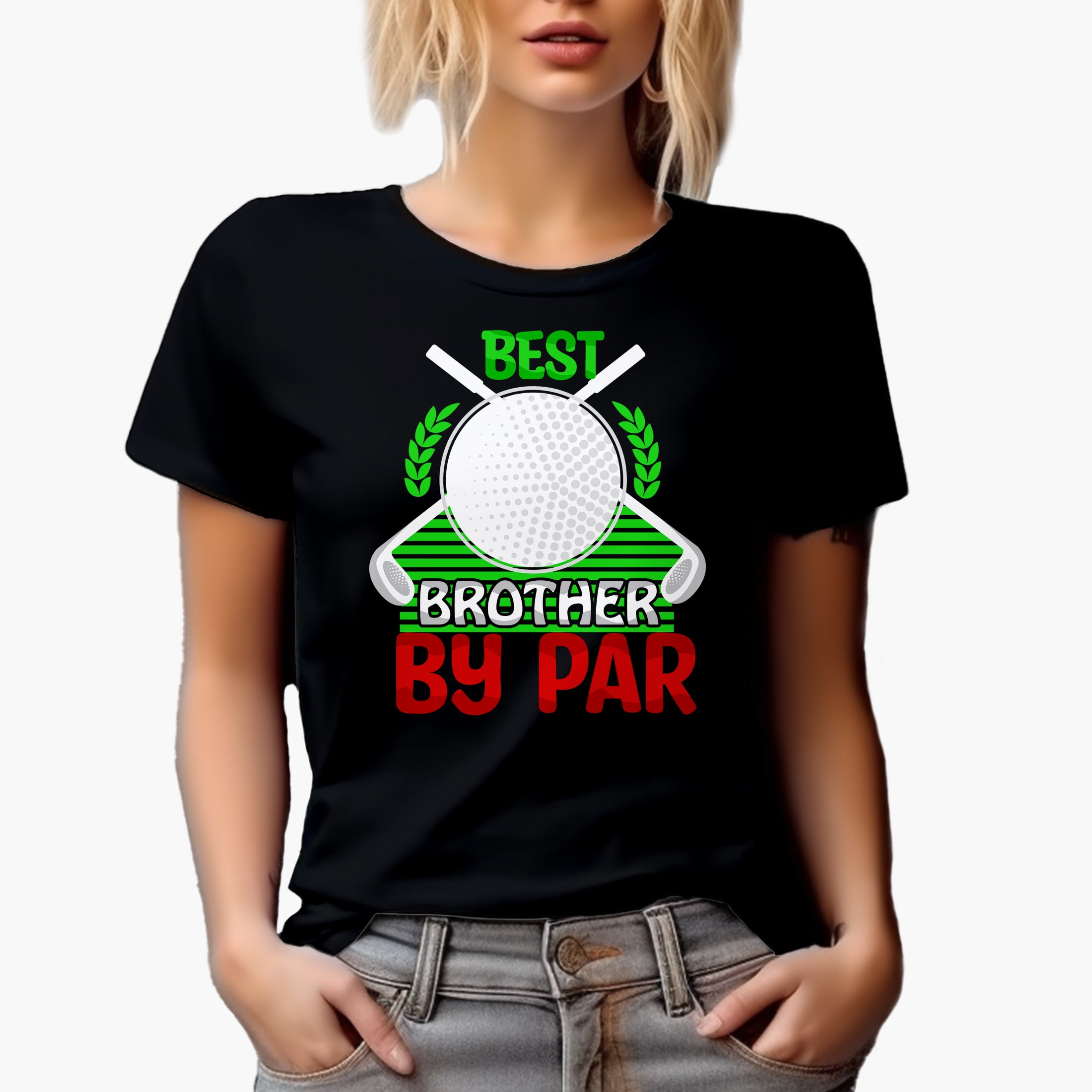 Best Brother by Par Pun with Ball & Clubs, Golf Player, Golfing or ...