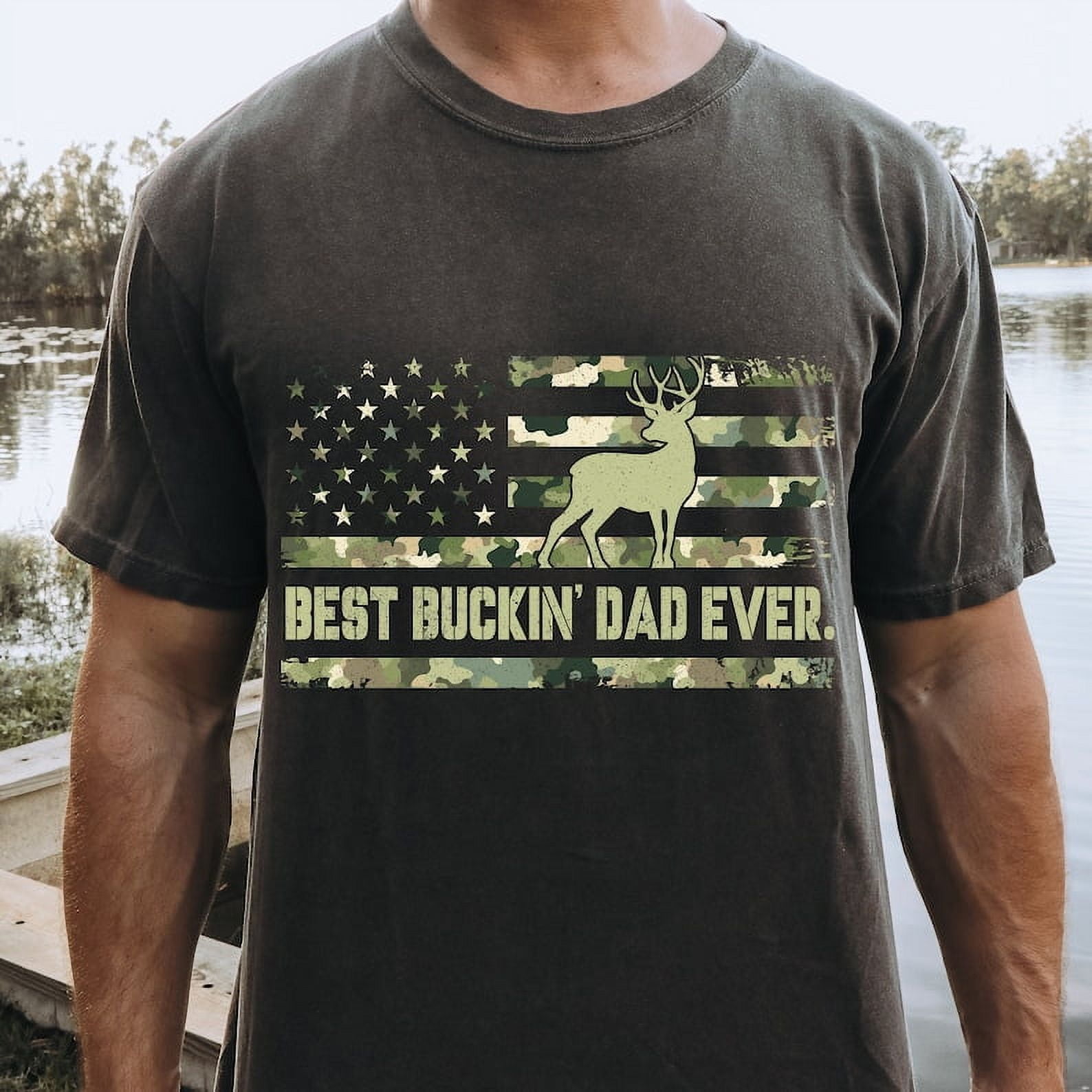 Best Buckin' Dad T-Shirt – Funny Father's Day Design, Deer Hunting, Dad ...