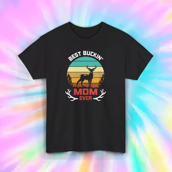 Best Buckin' Mom Ever Shirt Retro Deer Hunting Mom Tee Mother's Day ...