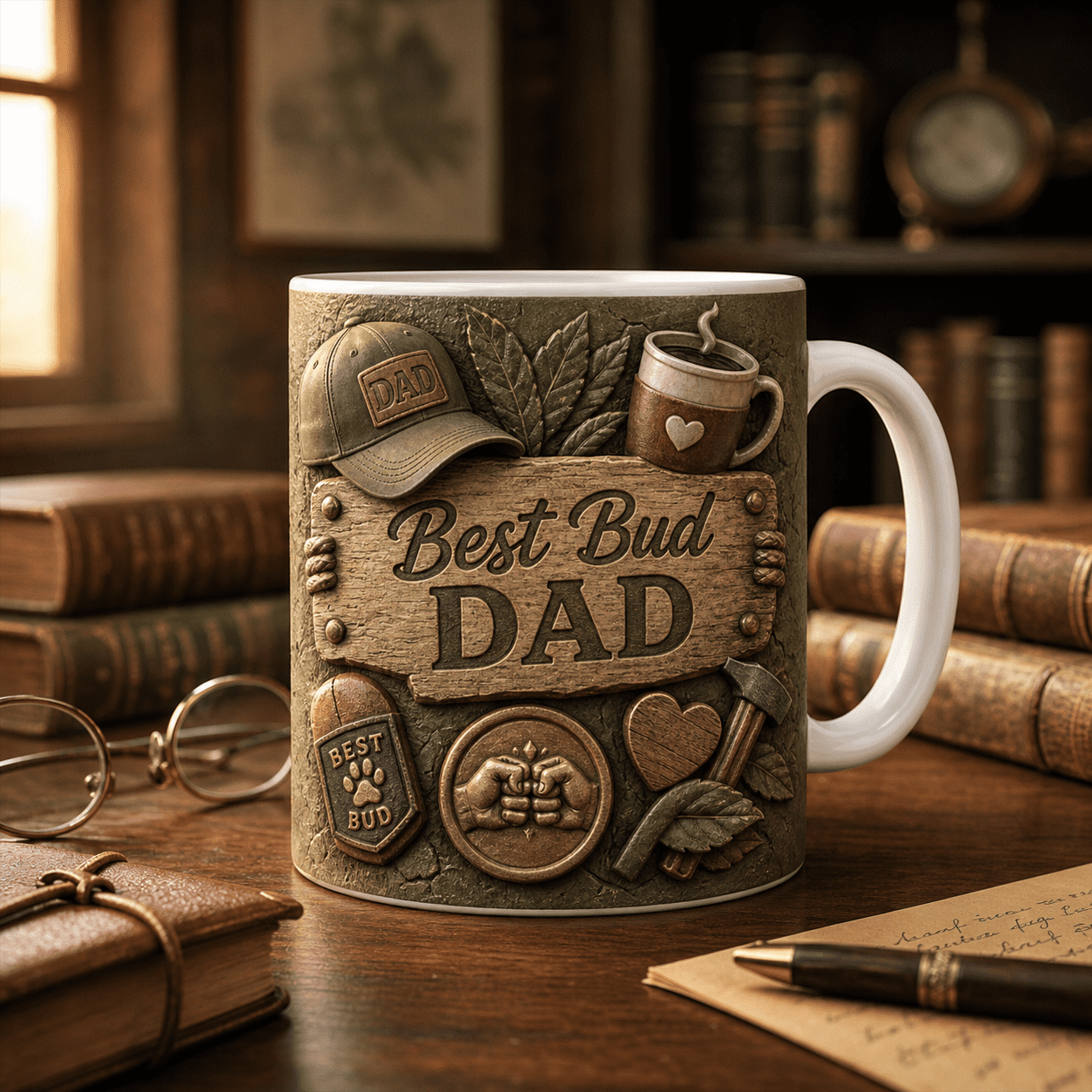 Best Bud Dad Mug Father's Day Gift Mug for Dad, Coffee Cup for Dog Dad ...