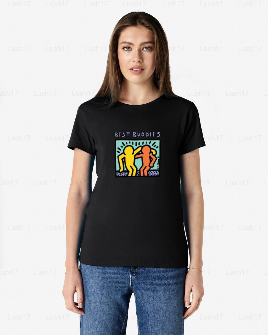 Best Buddies Fun Nostalgic Friendship T-Shirt, for men & women, up to ...