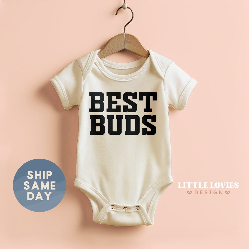 Best Buds Baby Onesie, Trendy Infant Bodysuit, Cute Baby Graphic Tees ...