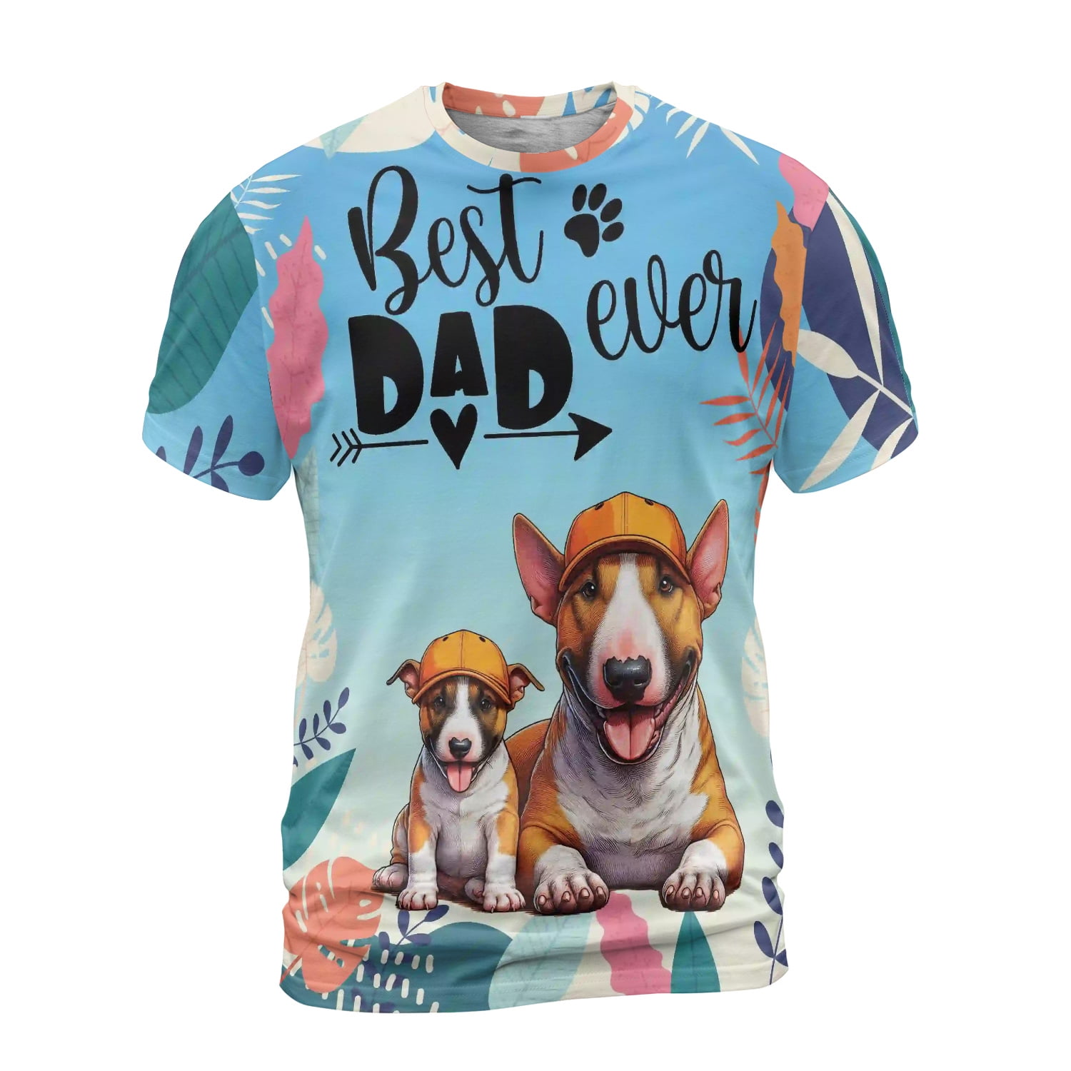 Best Bull Terrier Dad Ever Happy Father's Day All Over Print 3D Shirt ...