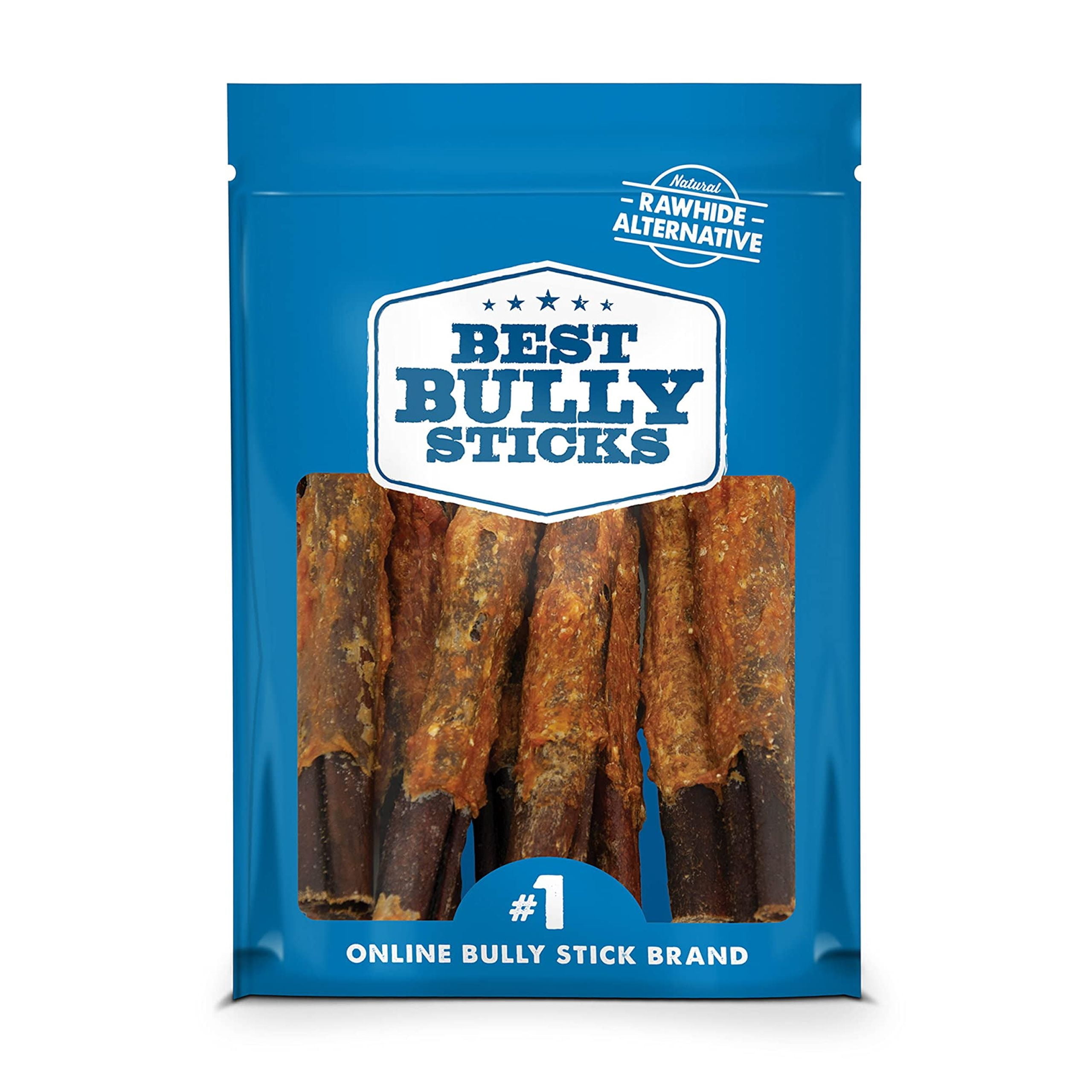 Best Bully Sticks All Natural Dog Chews - 6 Inch Chicken Wrapped Beef ...