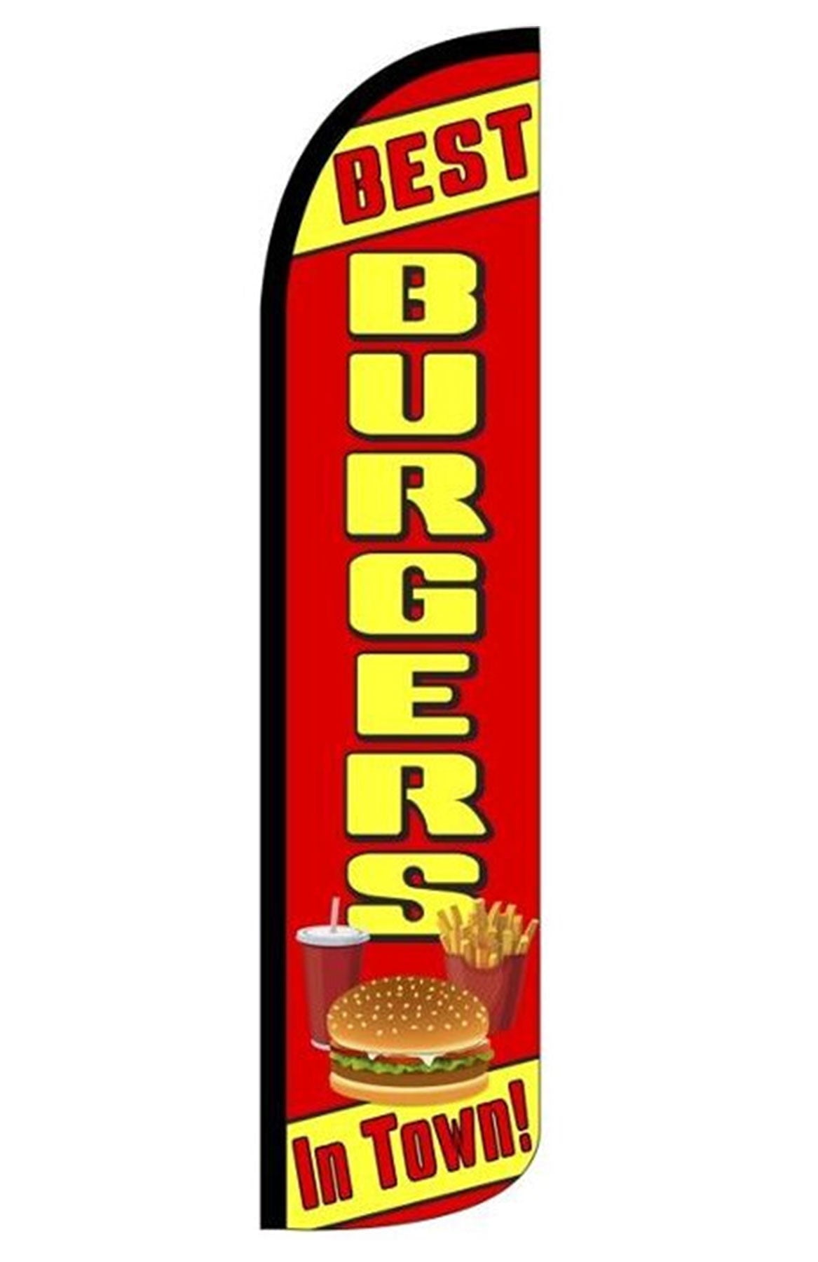 Best Burger In The Town Windless flag Without Pole Advertisement ...