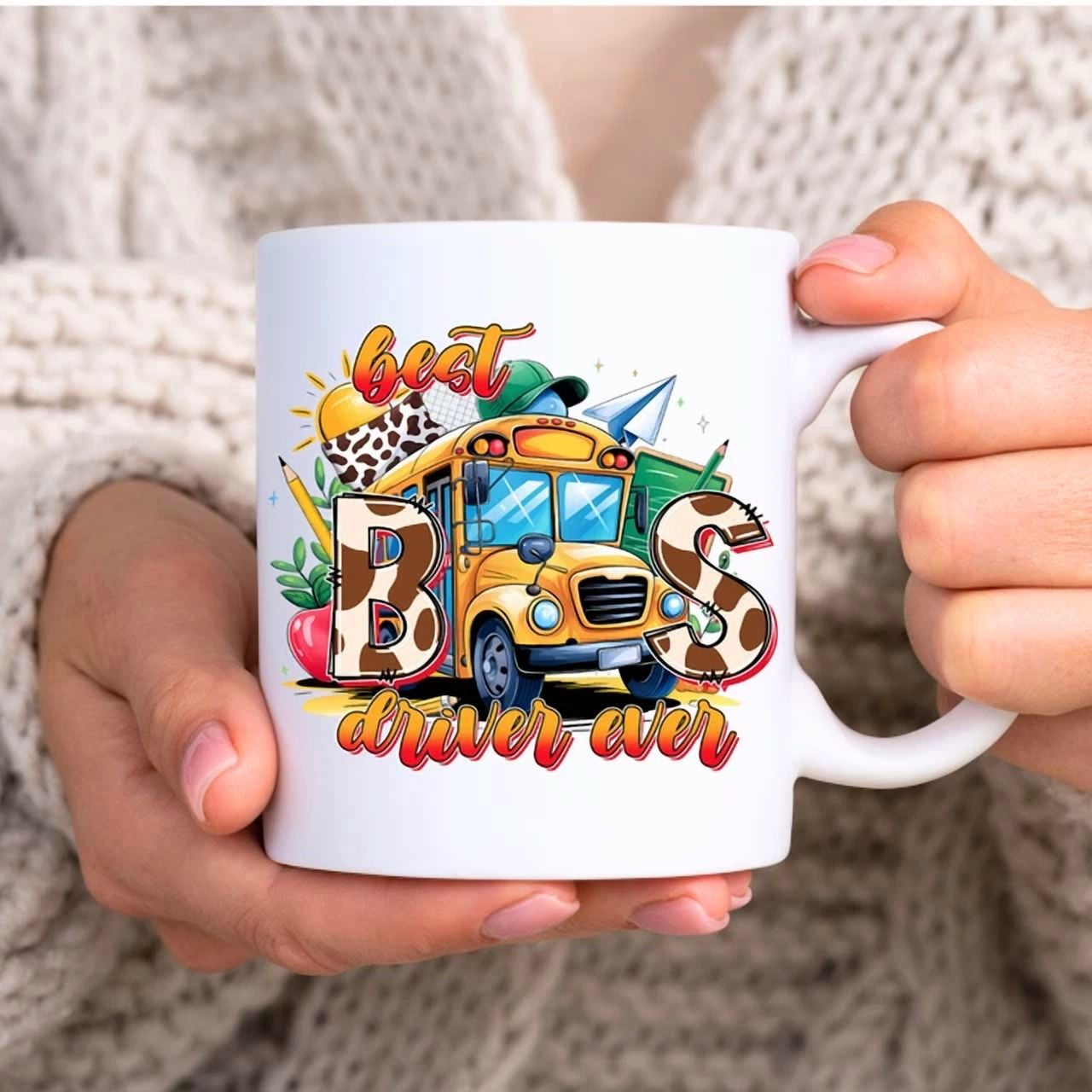 Best Bus Driver Ever Coffee Mug Fun School Bus Appreciation Cup Ceramic ...