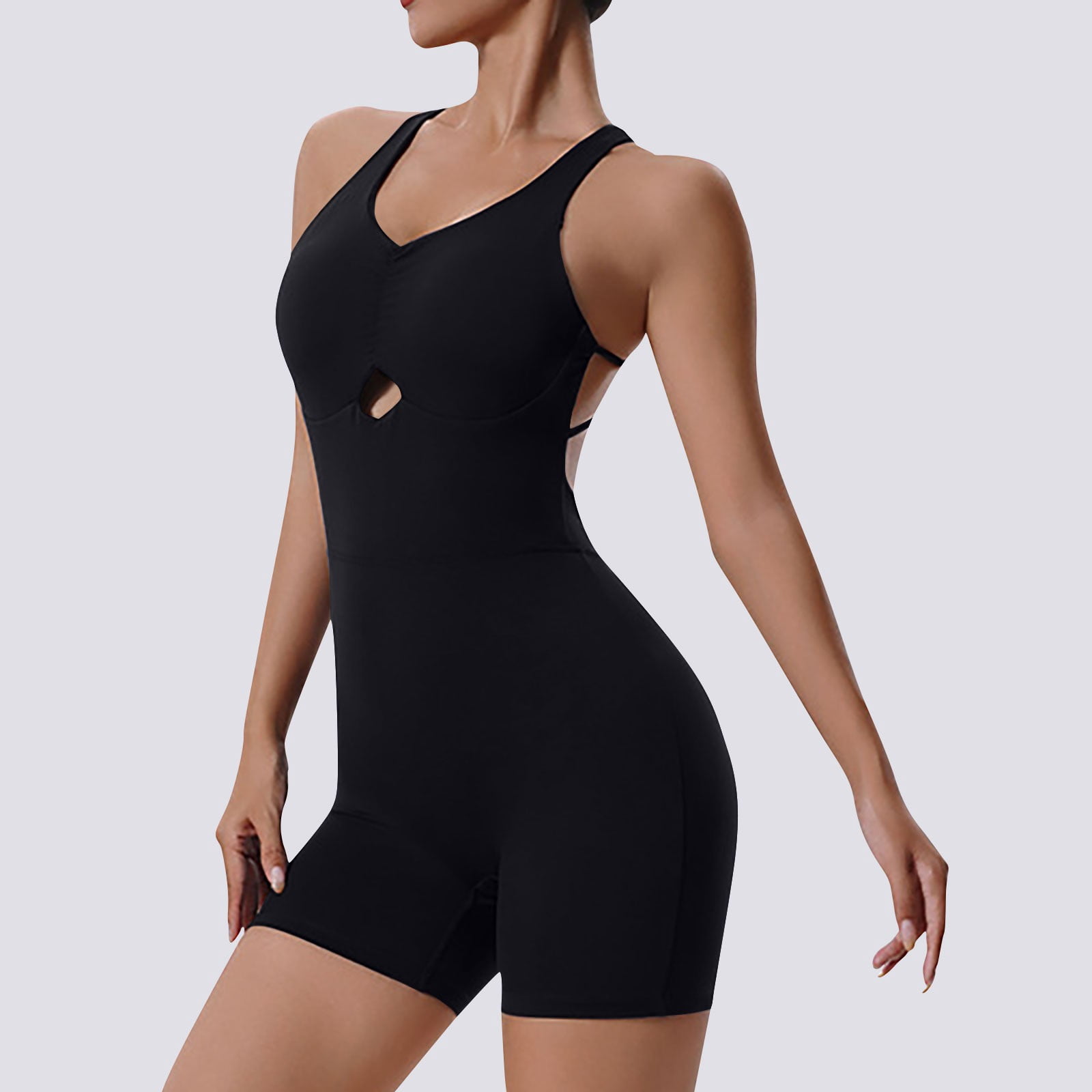 Ndbuld Womens Jumpsuits Shorts Rompers One Piece Bodysuits Yoga ...