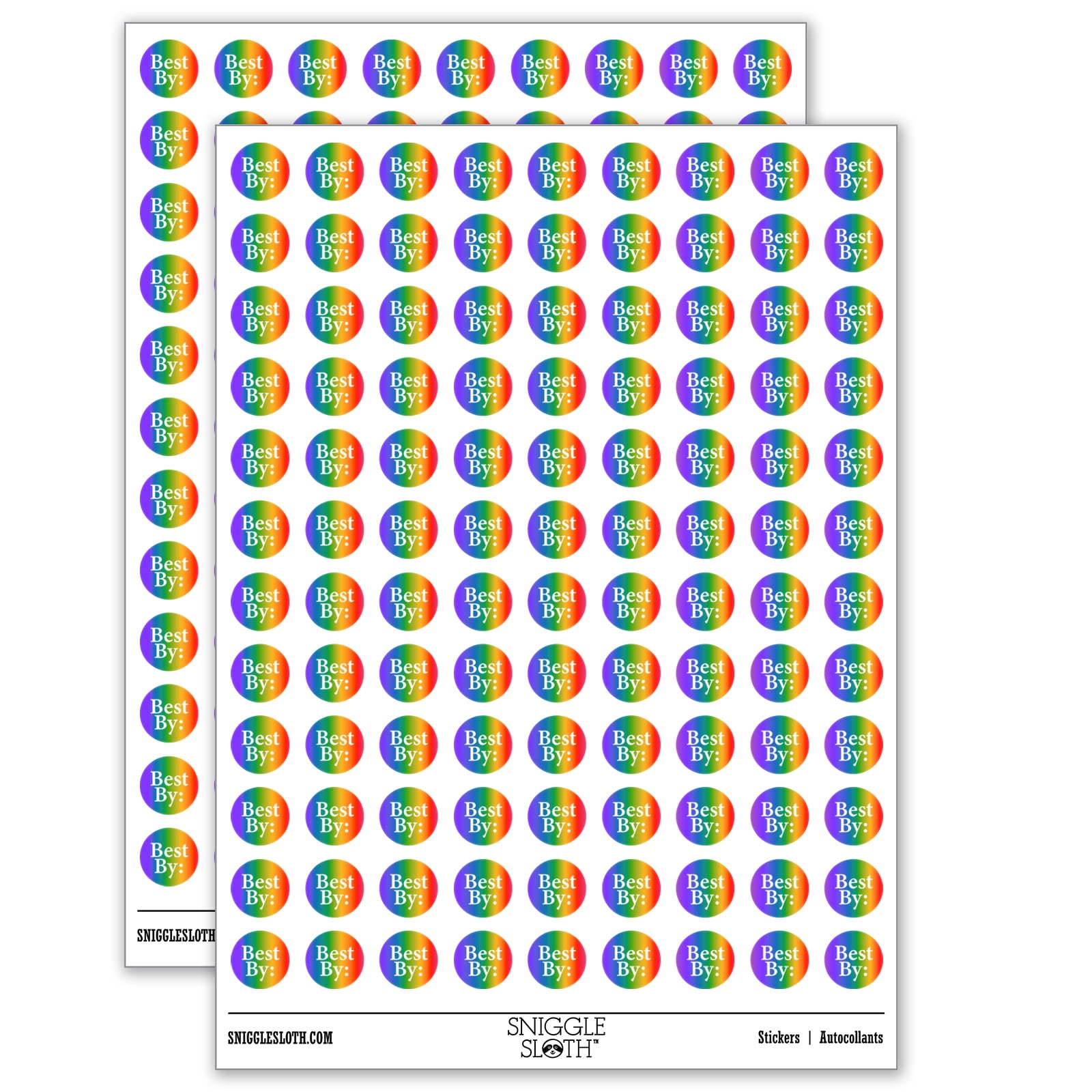 Best By Expiration Date Food Fill 200+ Round Stickers - Gloss Finish ...