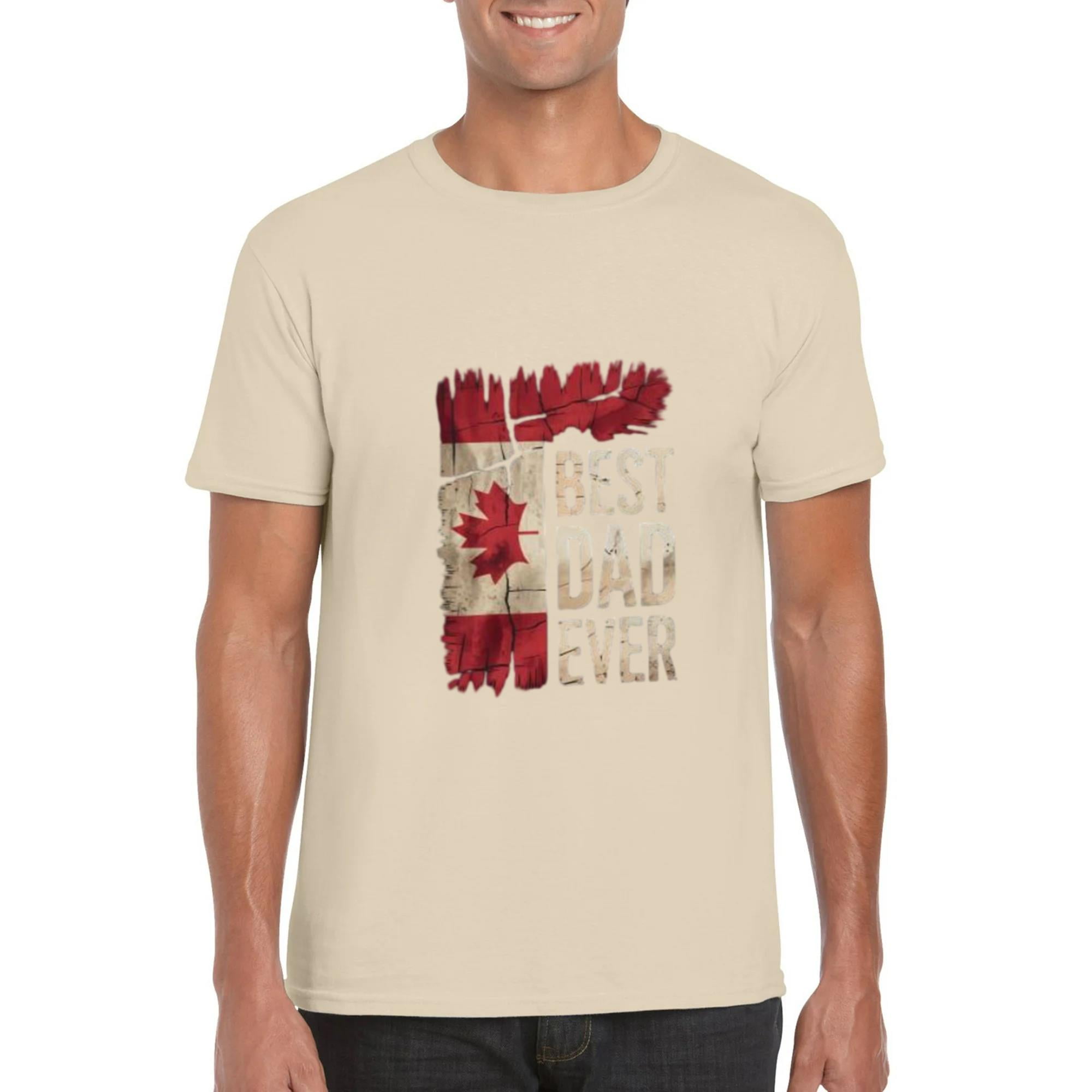 Best Canadian Dad Ever Canada Daddy Fathers Day Maple Leaf T-Shirt, for ...