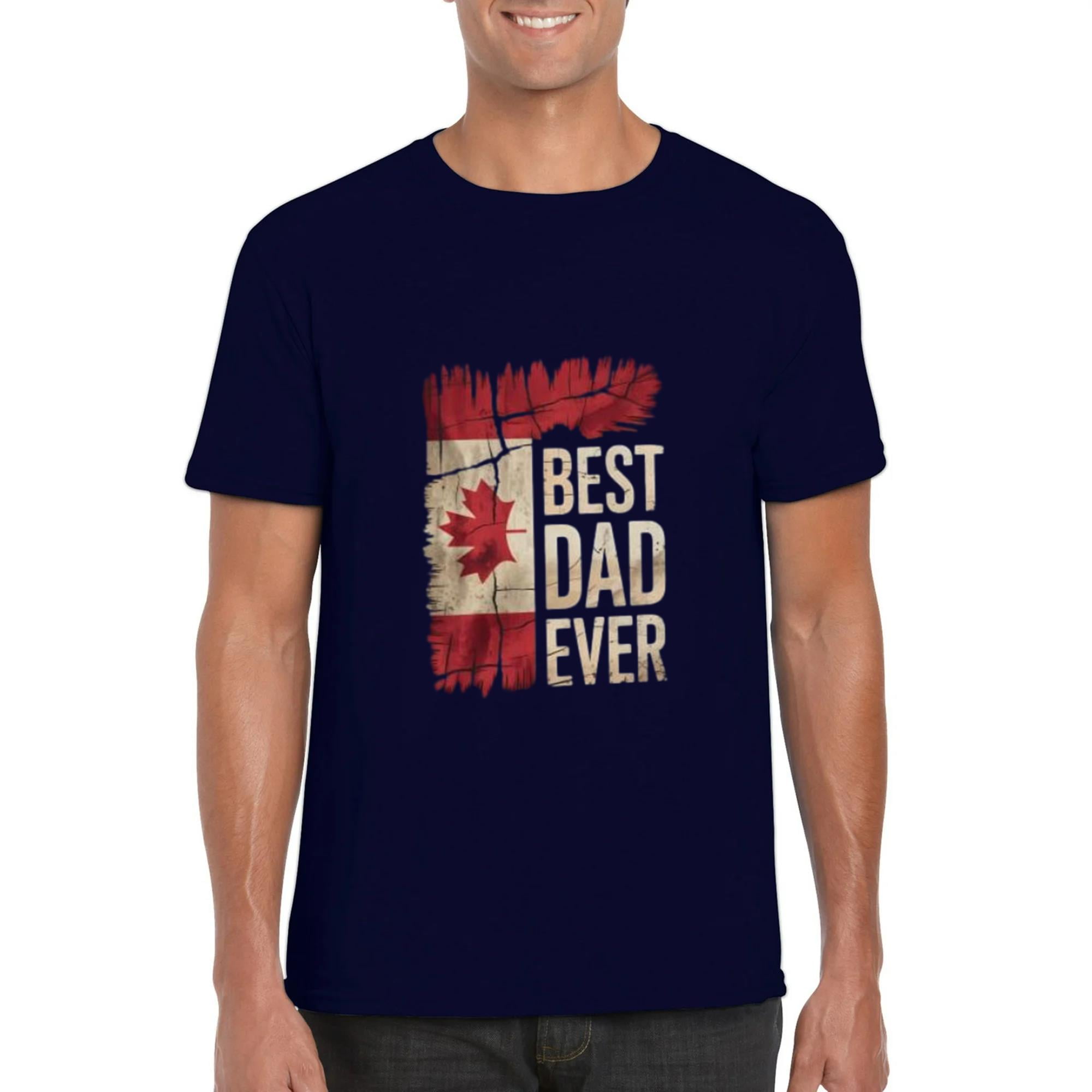 Best Canadian Dad Ever Canada Daddy Fathers Day Maple Leaf T-Shirt, for ...