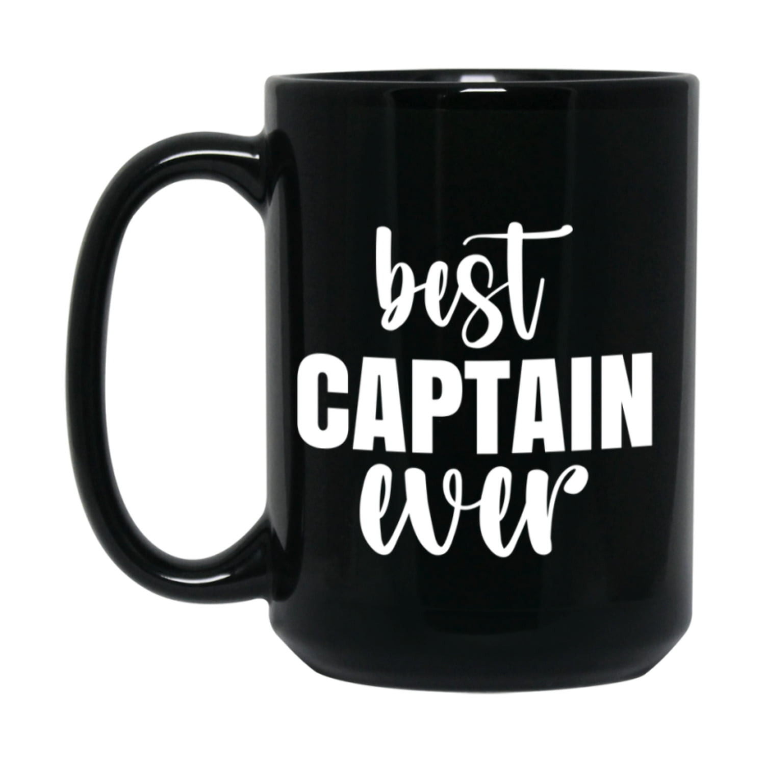 Best Captain Ever Mug, Father’s Day Gift, 11Oz Or 15Oz Black Ceramic ...