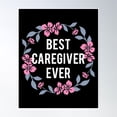 Best Caregiver Ever Poster Wall Art Modern Wall Decor Wall Art Home ...