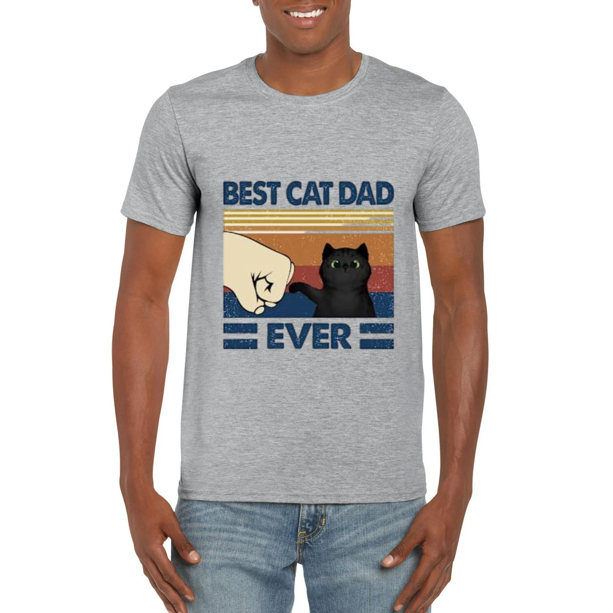 Best Cat DAD Ever Super Feline Father Animal Friend Tee T-Shirt, for ...