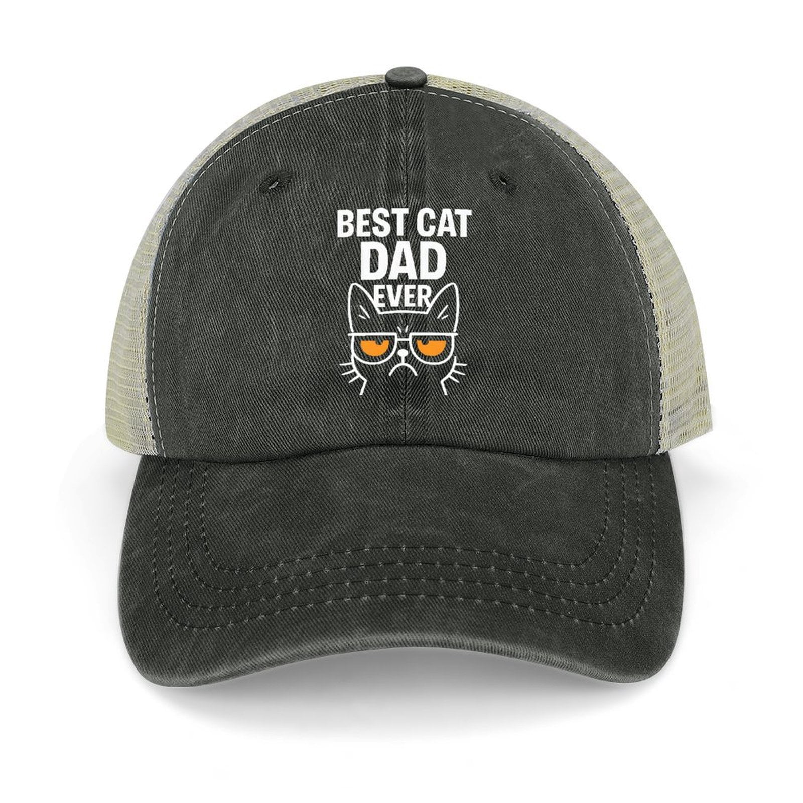Best Cat Dad Ever Black Baseball Cap for Men Women, Adjustable Snapback ...