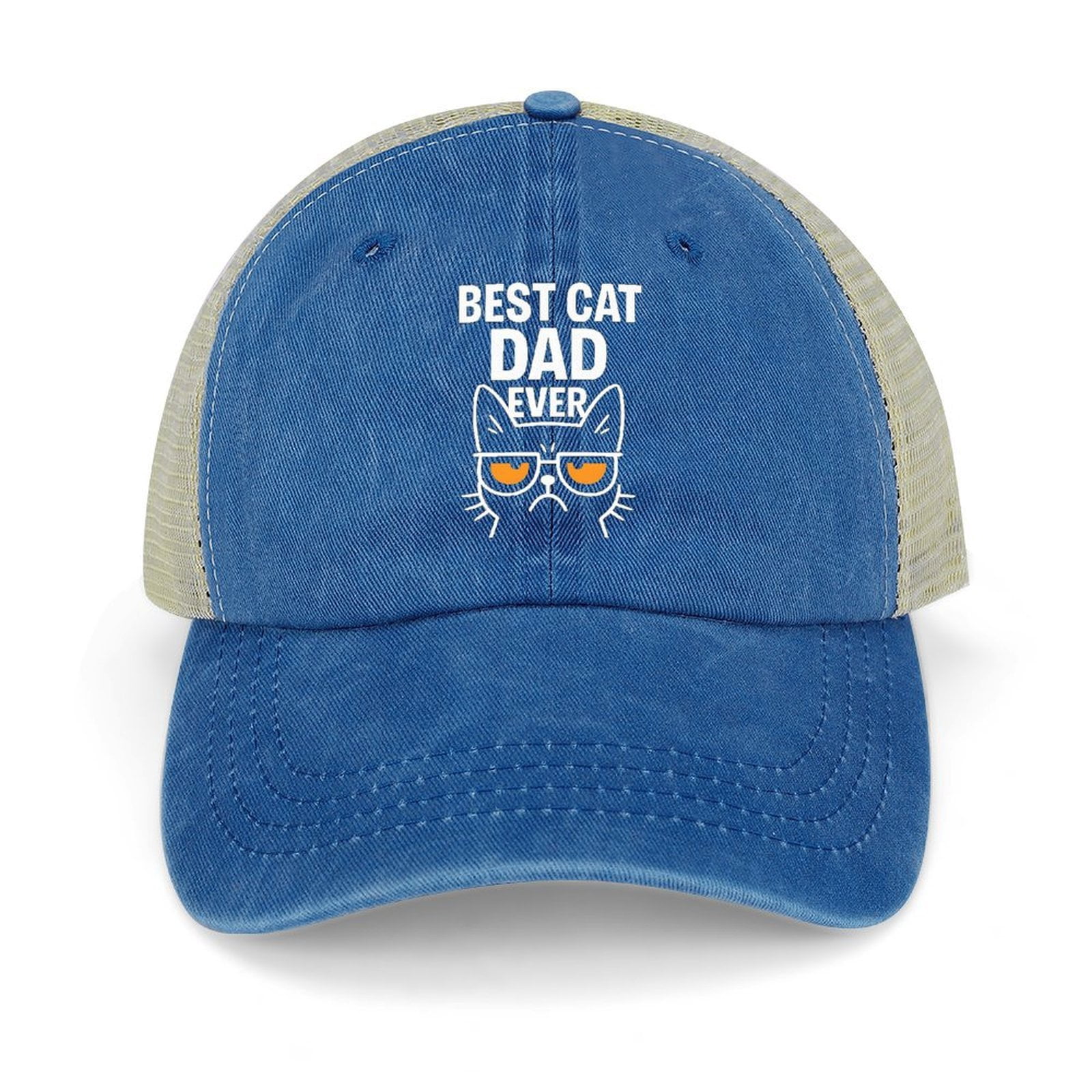 Best Cat Dad Ever Dark Blue Baseball Cap for Men Women, Adjustable ...