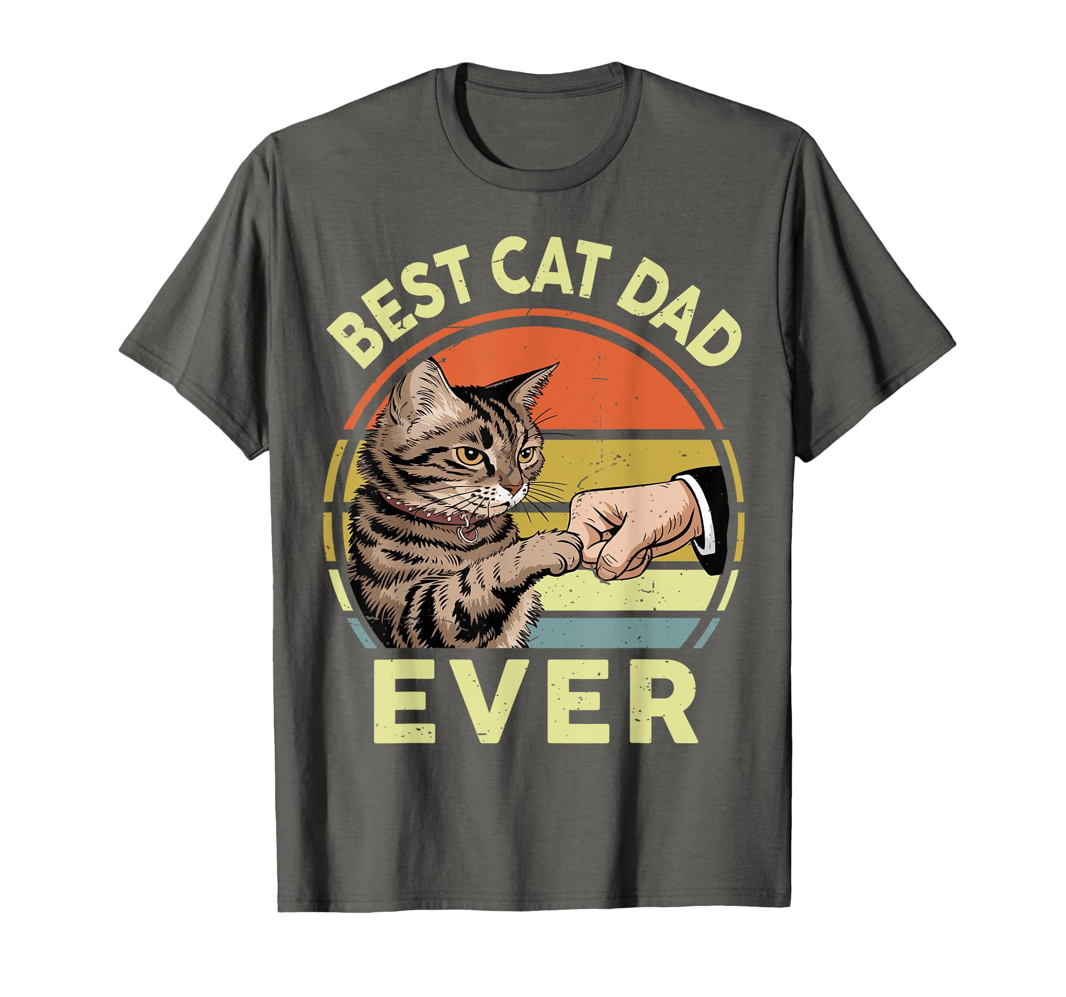 Best Cat Dad Ever Retro T-Shirt for Tabby Cat Lovers - Perfect Father's ...