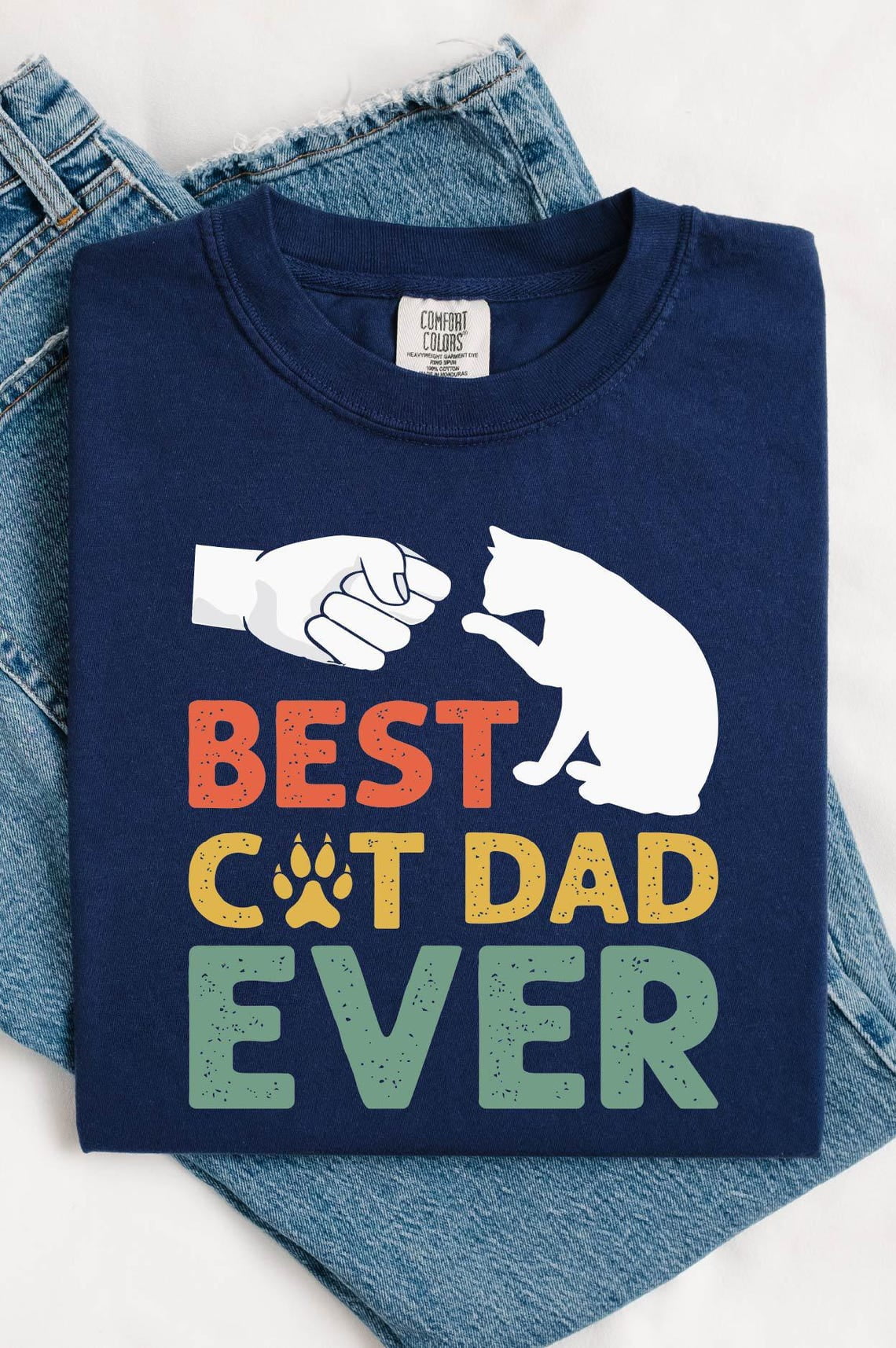 Best Cat Dad Ever Shirt, Funny Cat Dad T-Shirt, Fathers Day Shirt ...
