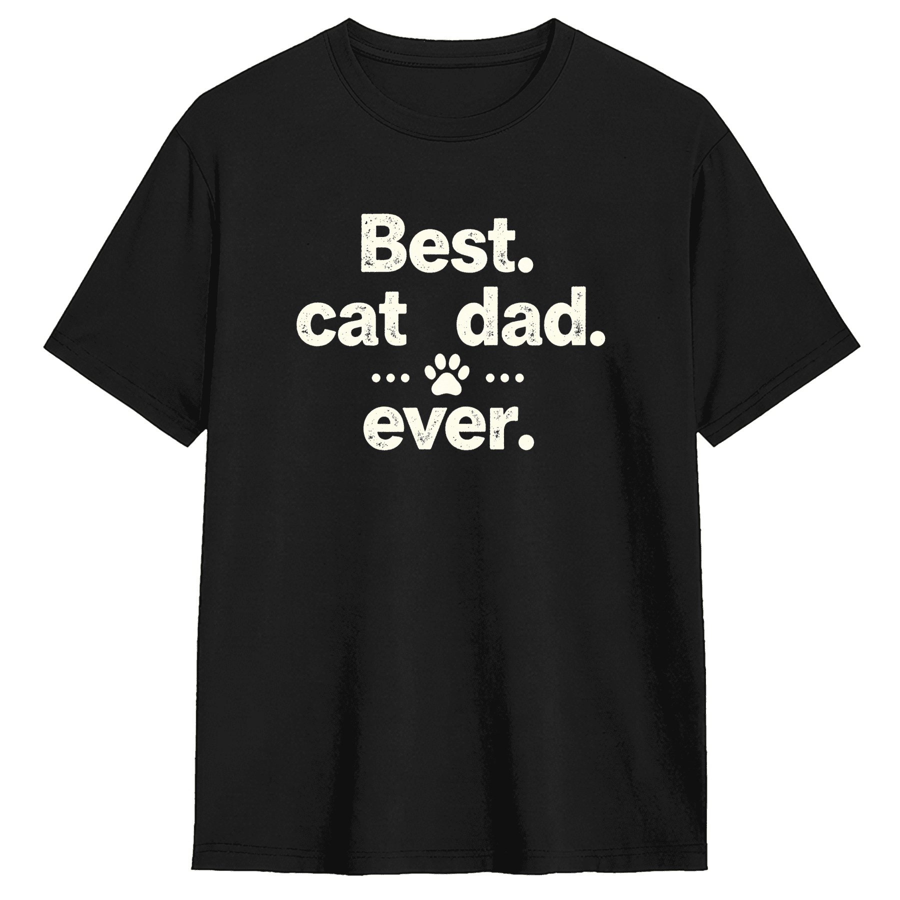 Best Cat Dad Ever Vintage Graphic Tee for Men, Fun Cat Lover Cotton ...