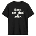 Best Cat Dad Ever Vintage Graphic Tee for Men, Fun Cat Lover Cotton ...