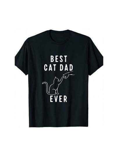 Best Cat Dad T-Shirt Cat Dad Paw Fist Fist Bump Cat Cat T-Shirt ...
