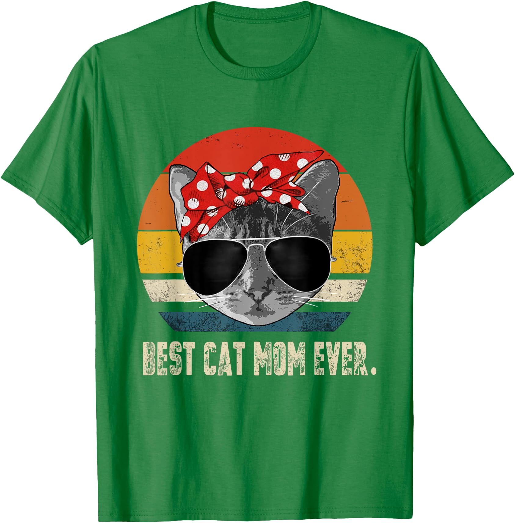Best Cat Mom Ever Vintage Retro Mommy Mother Softstyle T-Shirt for Men ...