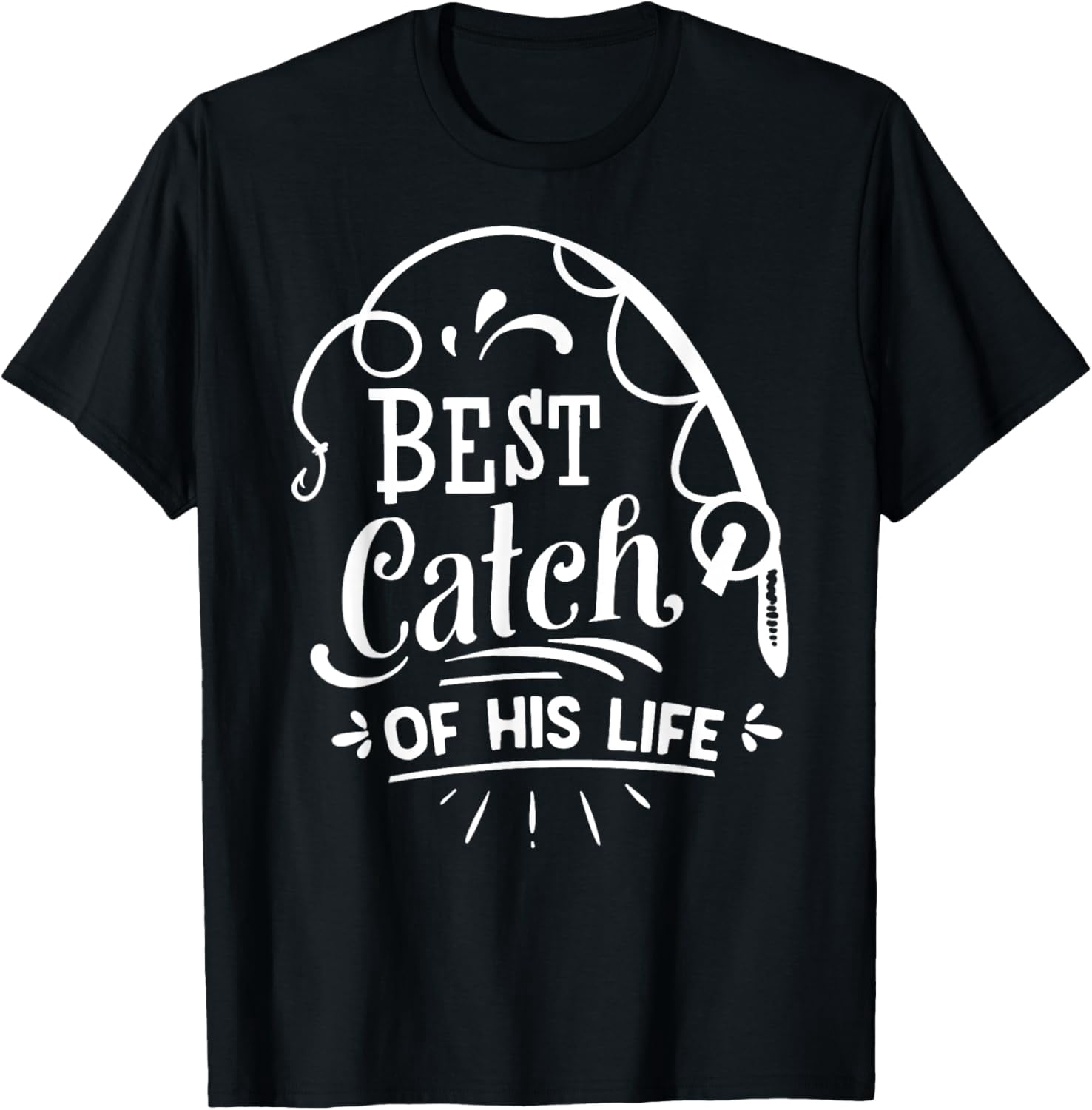 Best Catch One Lucky Fisherman Matching Couples Fishing T-Shirt ...