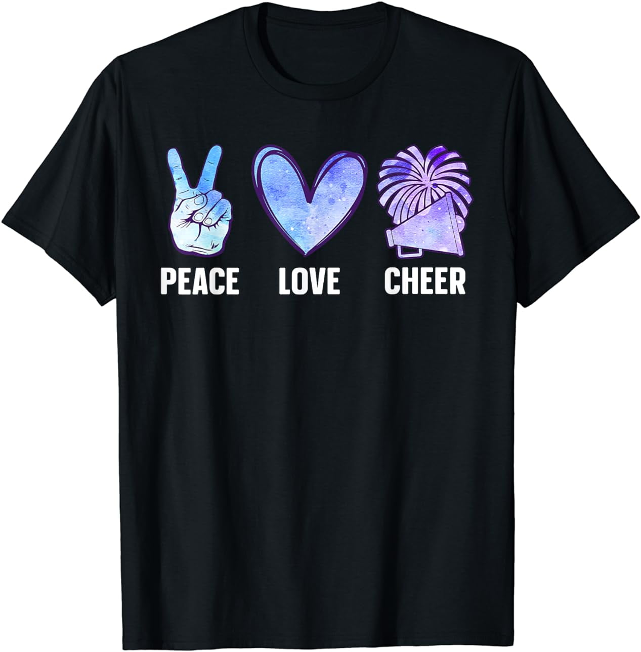 Best Cheerleader Cheer Art For Women Girls Cheerleading T-Shirt ...