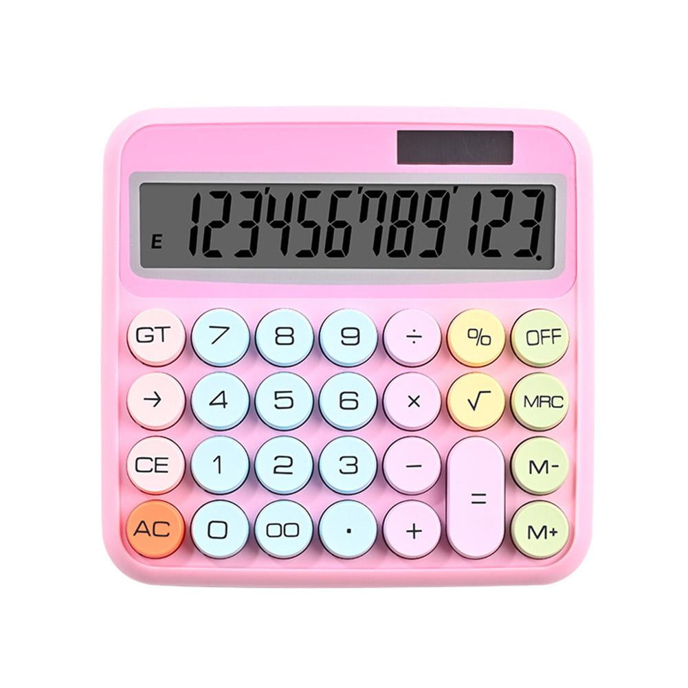 Best-Cherry pink 2278 solar dual power calculator (C) $ Dual power ...