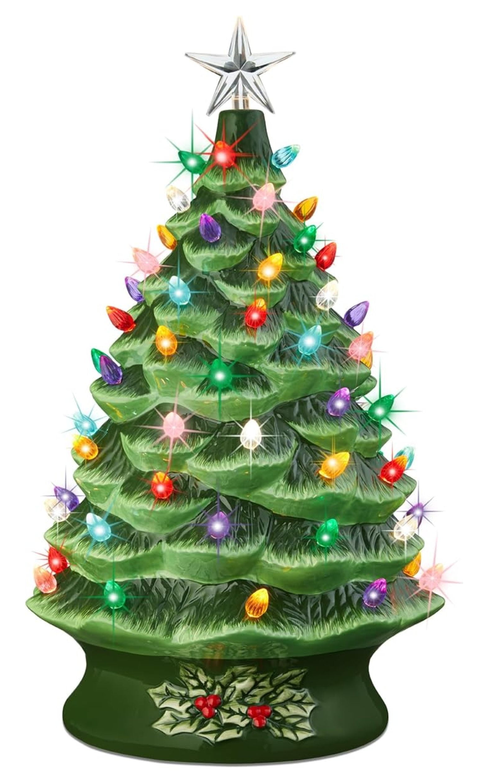 Best Choice Product 24in Extra Large Ceramic Christmas Tree, Pre-Lit ...