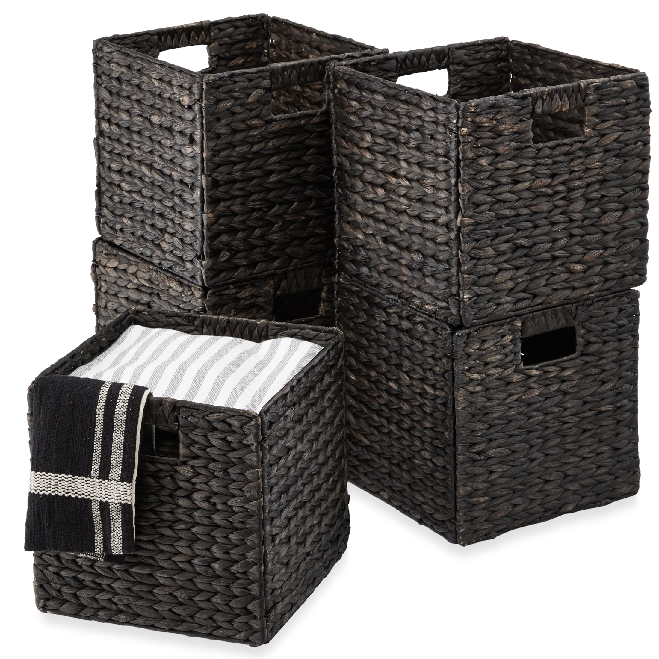 Best Choice Products Hyacinth Storage Baskets - Set of 5, Collapsible ...