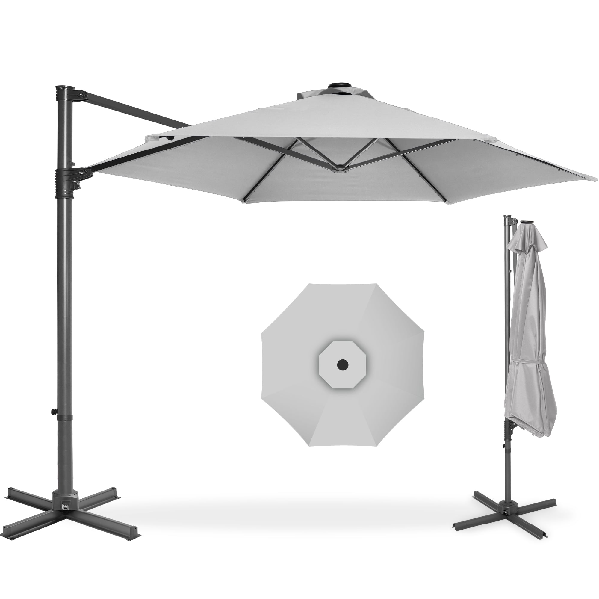 Best Choice Products 10ft 360 Rotating Cantilever Offset Hanging Patio ...