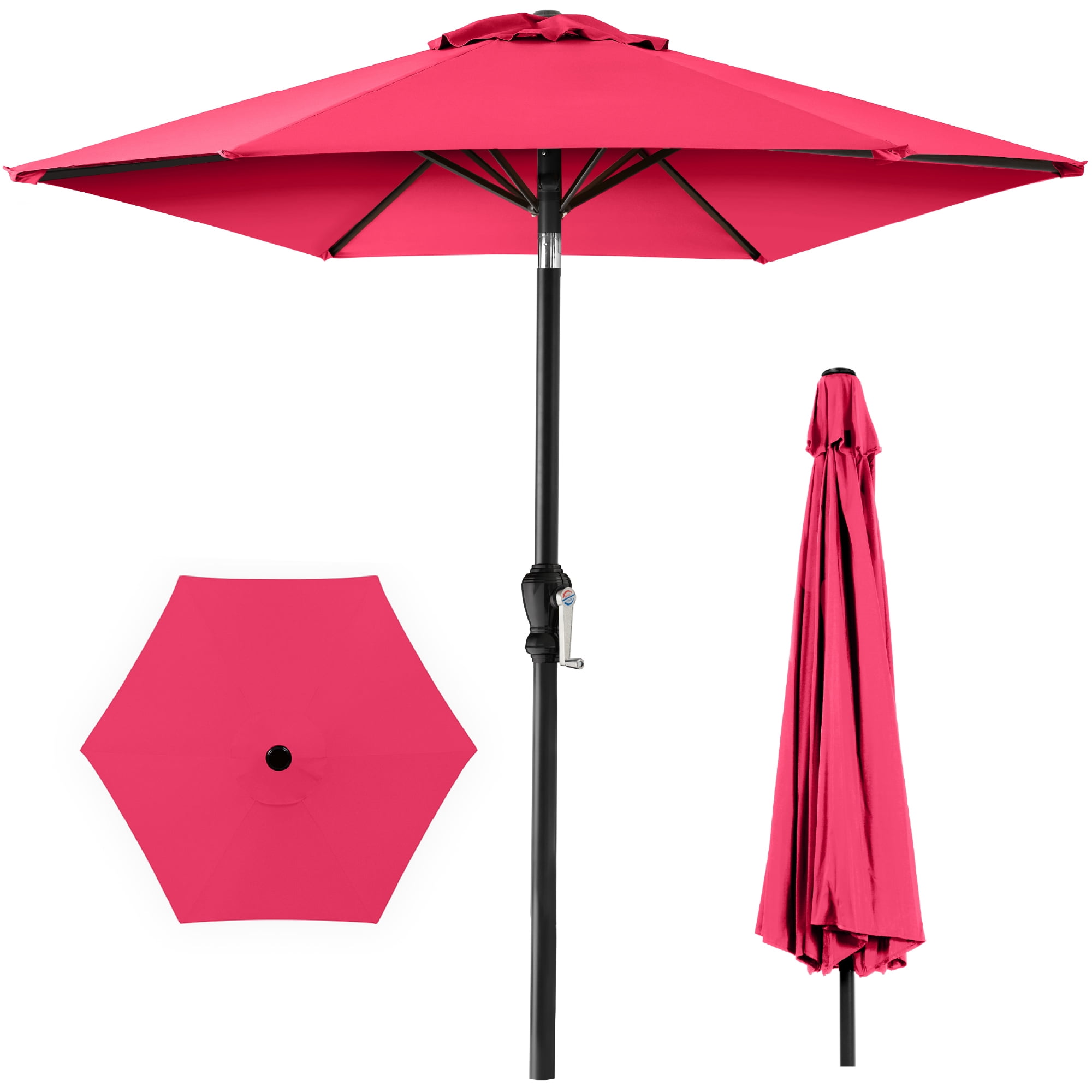 Best Choice Products 10ft Outdoor Steel Market Patio Umbrella w/ Crank ...