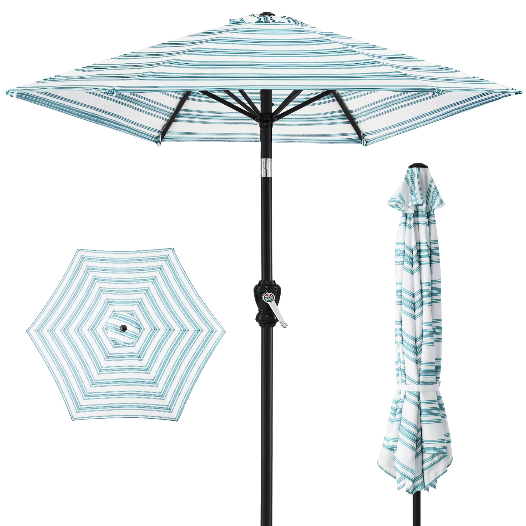Best Choice Products, 10ft Outdoor Steel Market Patio Umbrella, Crank ...