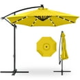Best Choice Products 10ft Solar LED Patio Umbrella, Offset Hanging Outdoor Market Umbrella with ...
