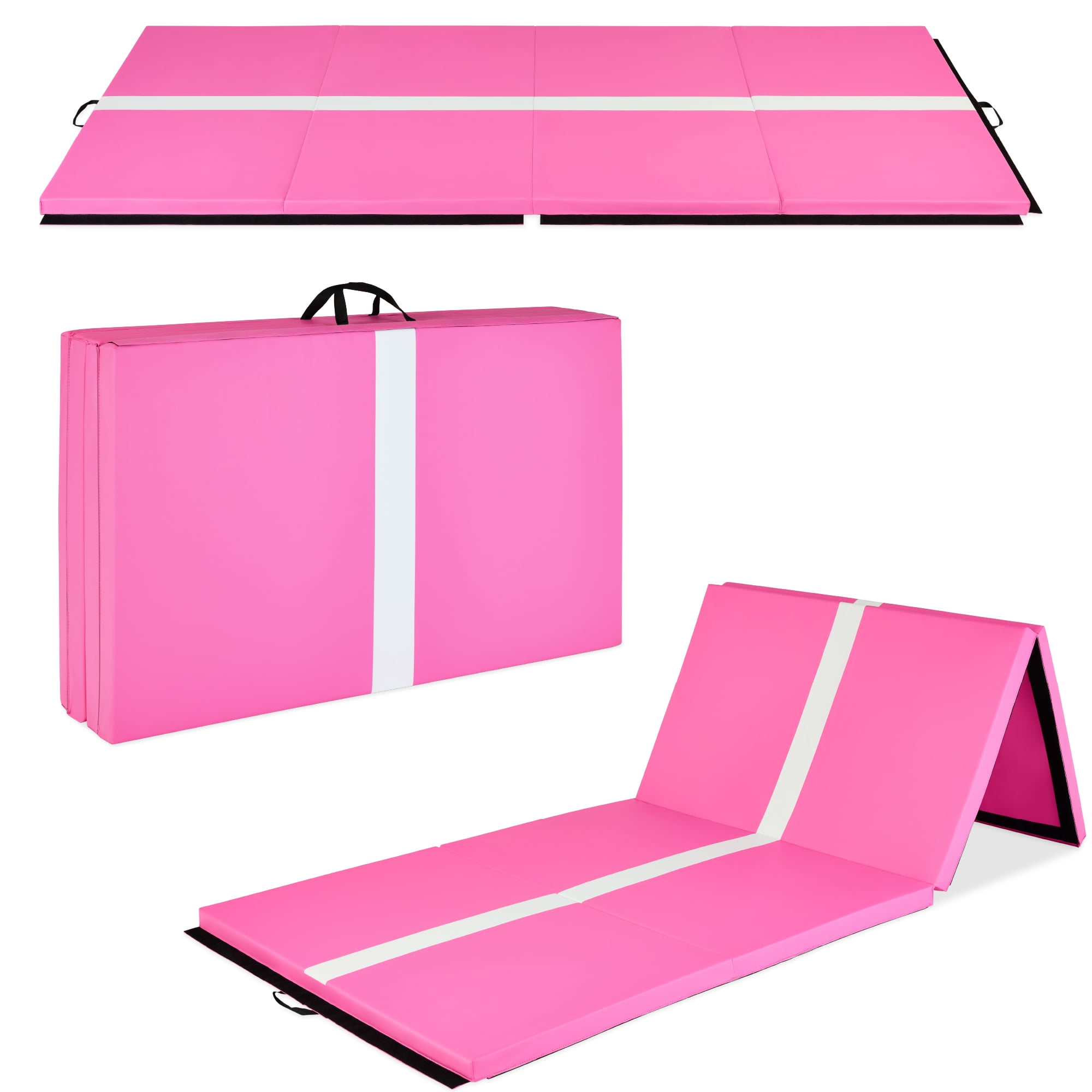 Best Choice Products 10ftx4ftx2in Folding Gym Mat 4-Panel Gymnastics ...