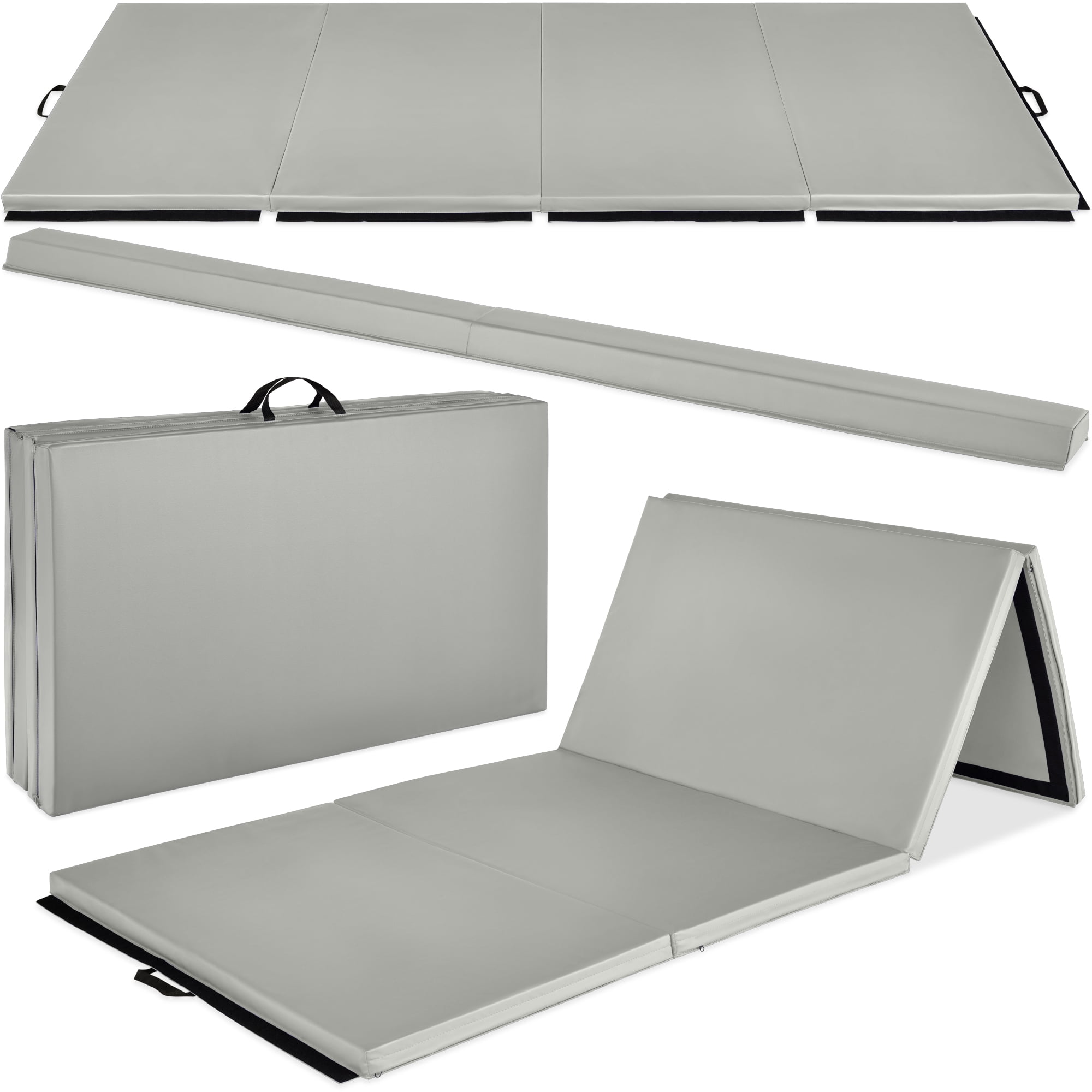 Best Choice Products 10ftx4ftx2in Folding Gym Mat 4-Panel w/ Carrying ...