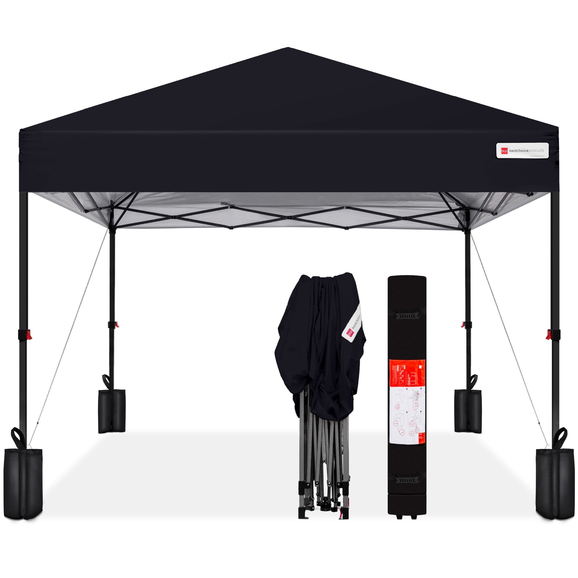 Best Choice Products 10x10ft Pop Up Canopy, 1-Button Easy Setup ...