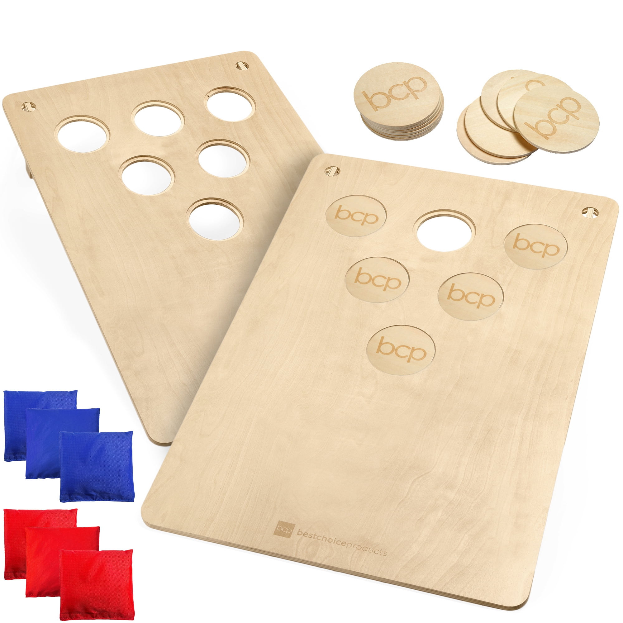 Best Choice Products 2-In-1 Cornhole & Beer Pong Board Game Set ...