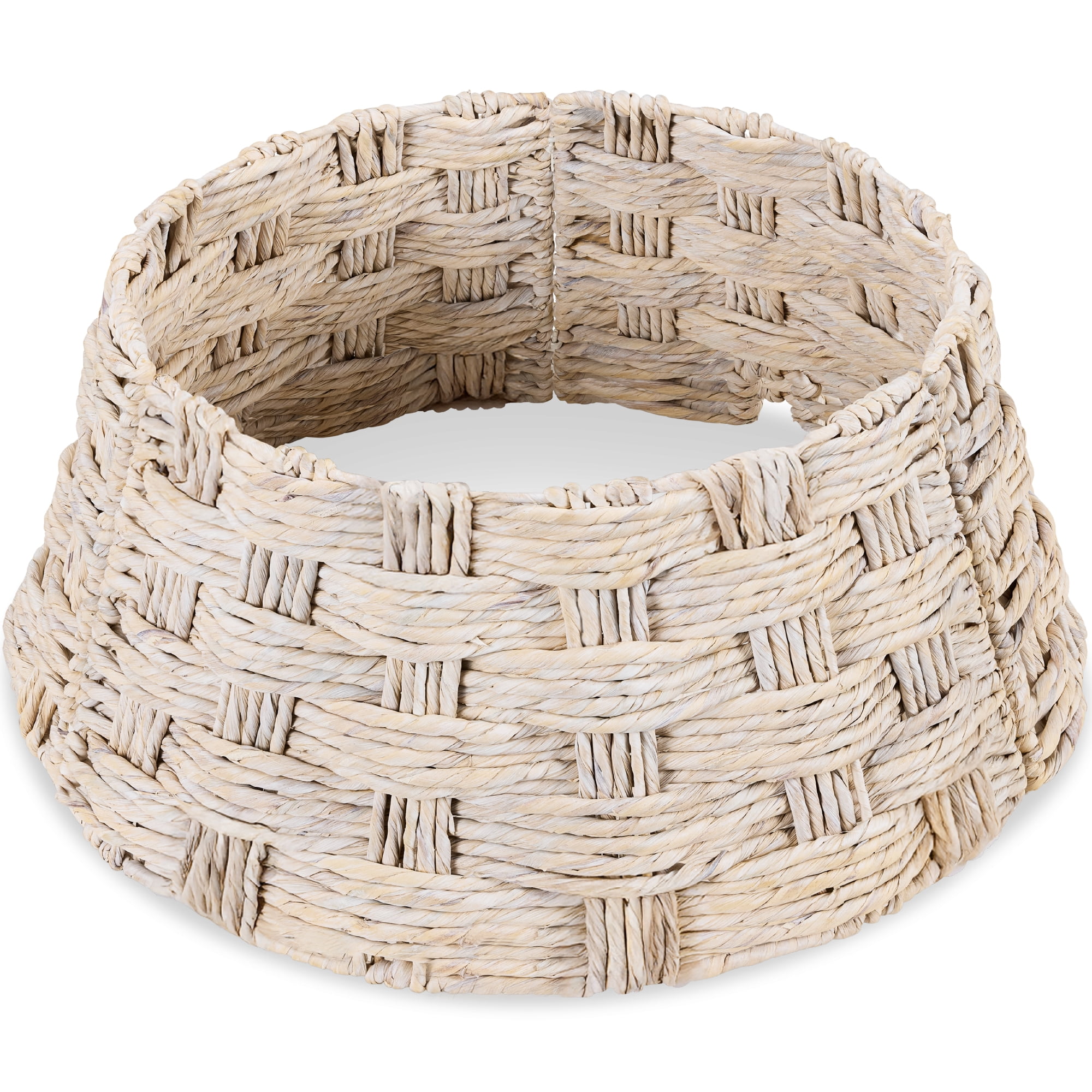 Best Choice Products 24in Basket Woven Hyacinth Christmas Tree Collar ...