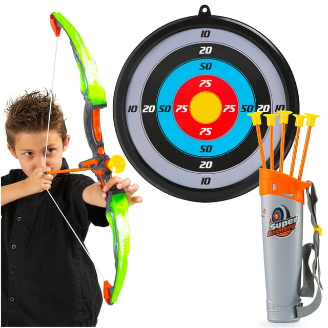 Best Choice Products 24in Light Up Kids Archery Toy Play Set w/ 3 Light ...