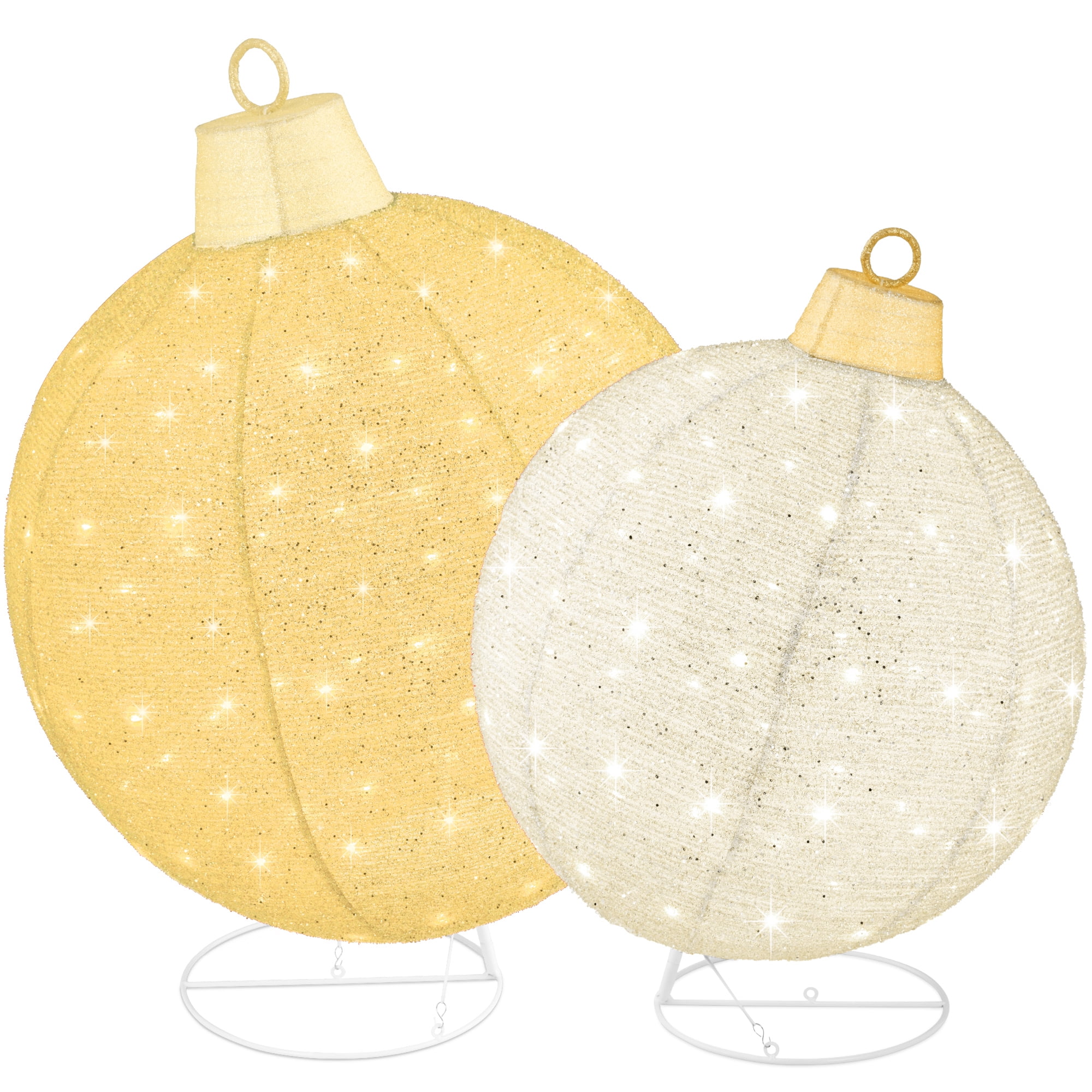 2pc Lighted Pop-Up Christmas Ornaments, Outdoor Decor with 180 LED ...